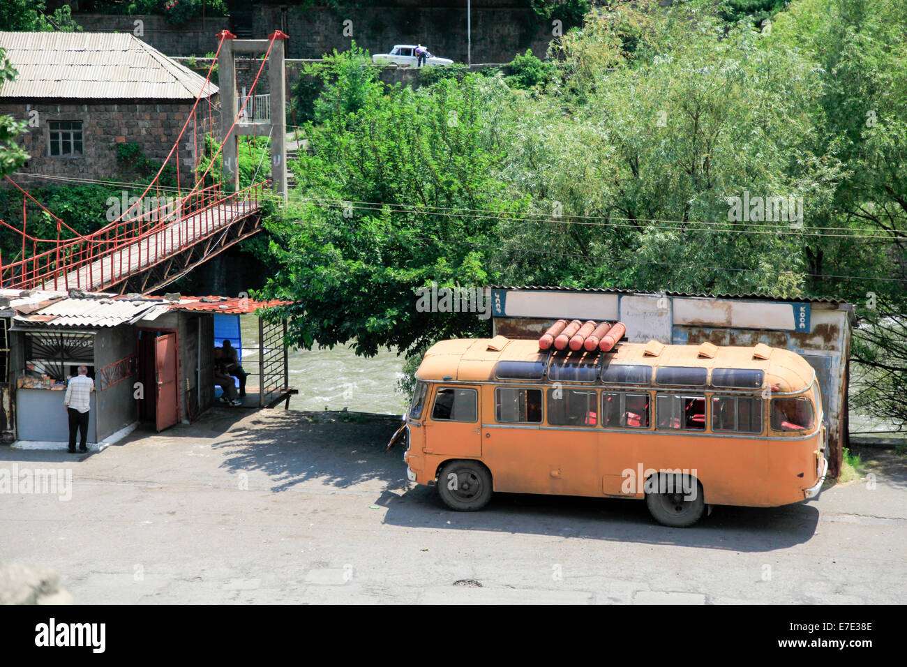 Armenian public transport bus Haghpat, Lori Province, Armenia Stock ...