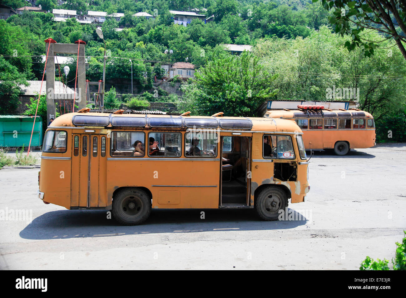 Armenian public transport bus Haghpat, Lori Province, Armenia Stock ...