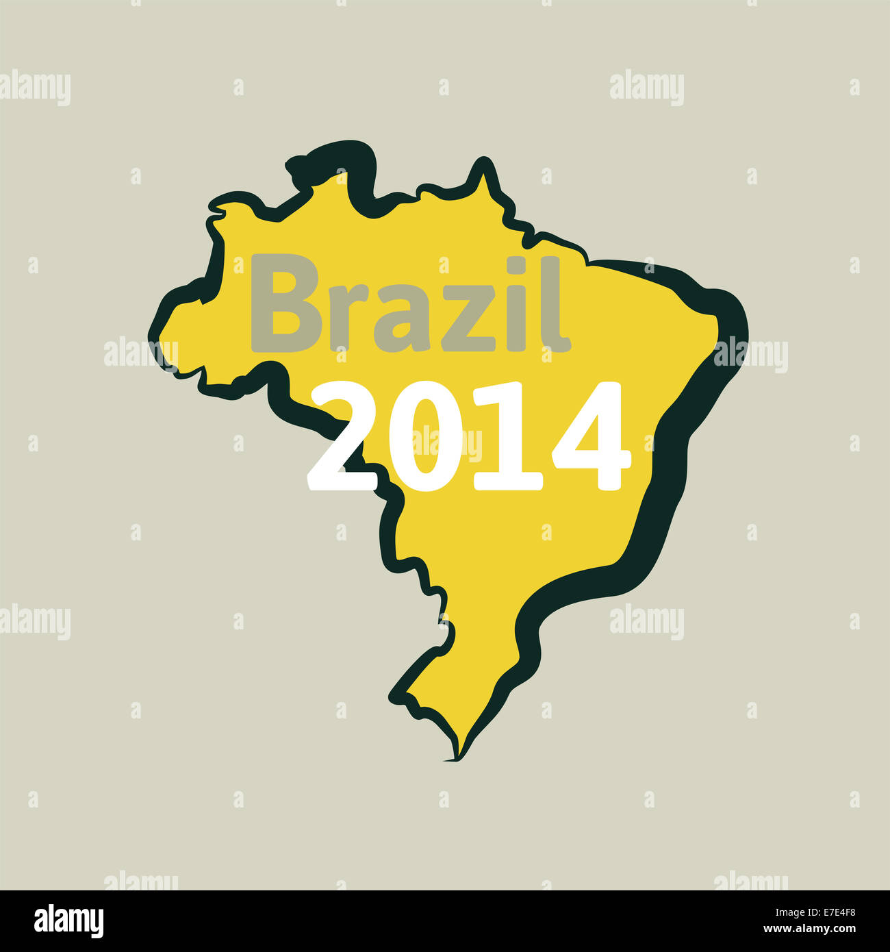 Brazil stylized map vector icon hi-res stock photography and images - Alamy