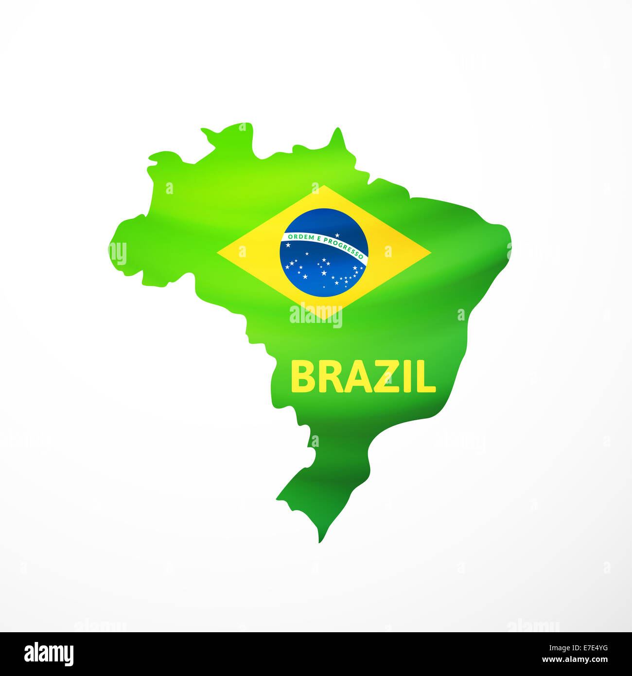 Vector flag maps of Brazil Stock Photo - Alamy