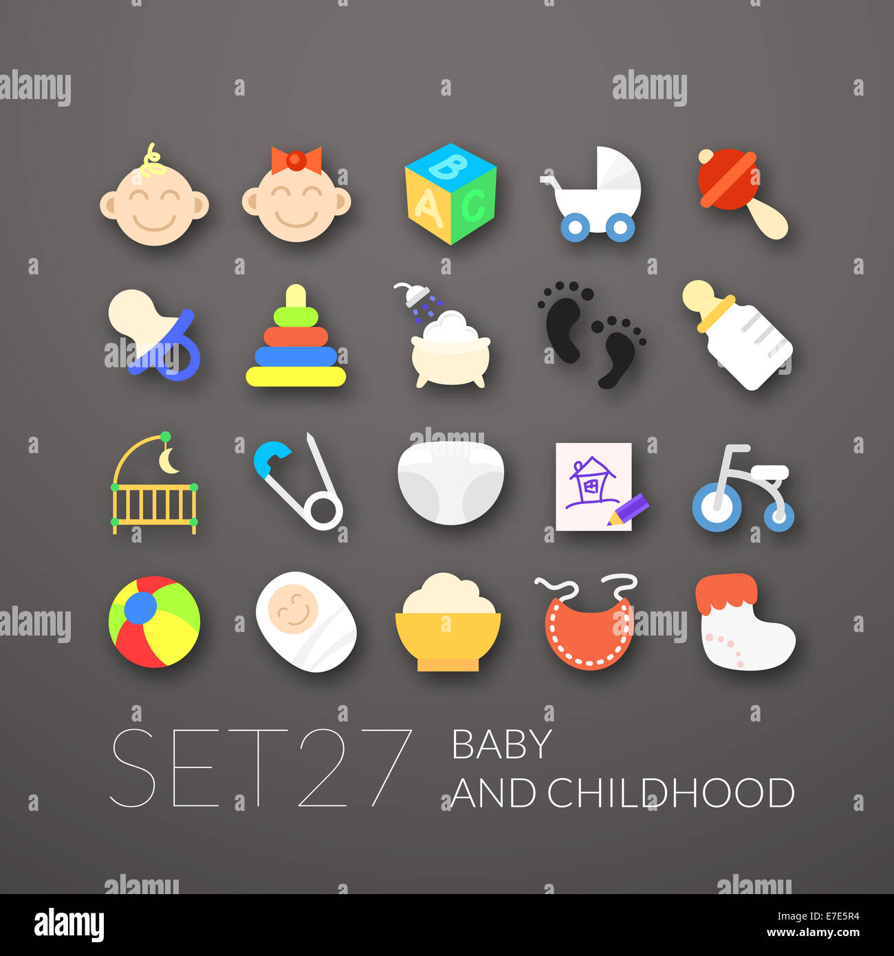 Set 27 flat design hi-res stock photography and images - Alamy