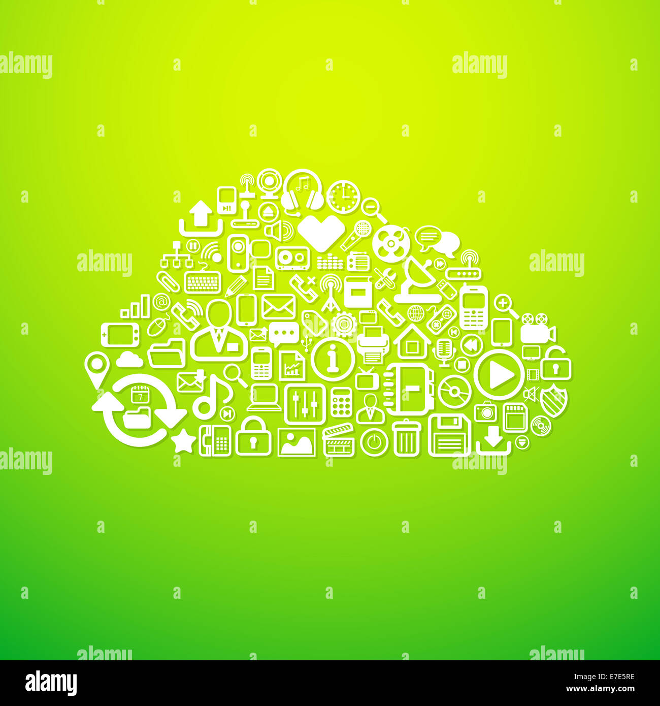 Computer cloud icon Stock Photo - Alamy