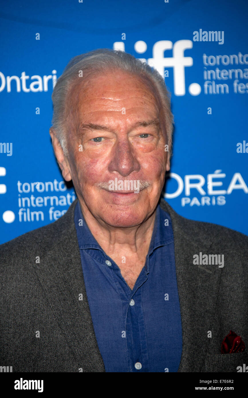 Toronto, Canada. 12th Sep, 2014. Actor Christopher Plummer poses at the ...
