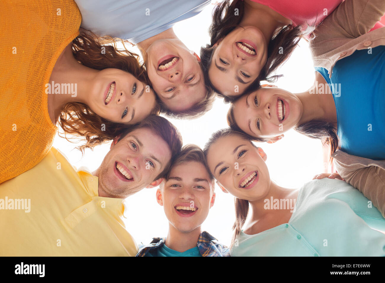 group of smiling teenagers Stock Photo - Alamy