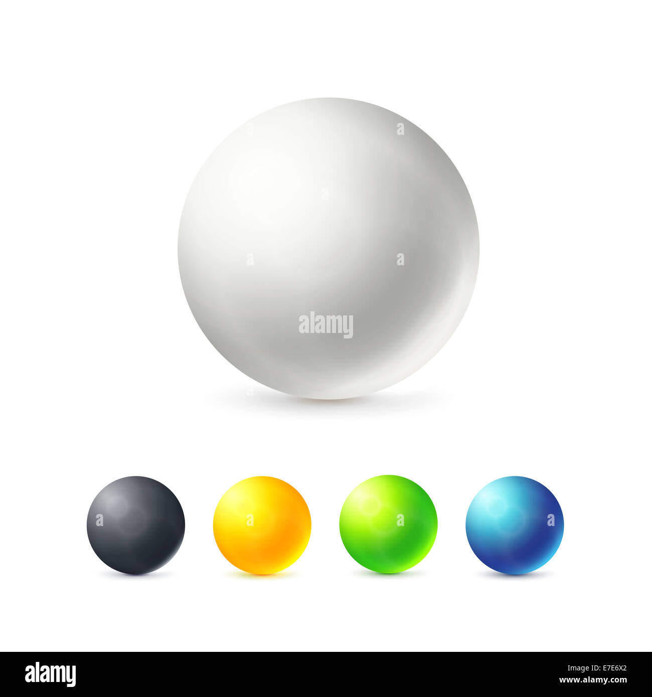 Collection of colorful glossy spheres Stock Photo - Alamy