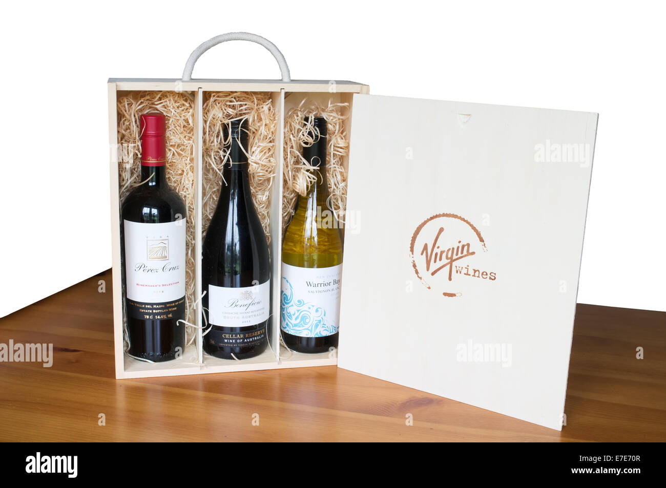Presentation or gift box of three bottles of wine from Virgin Wines ...