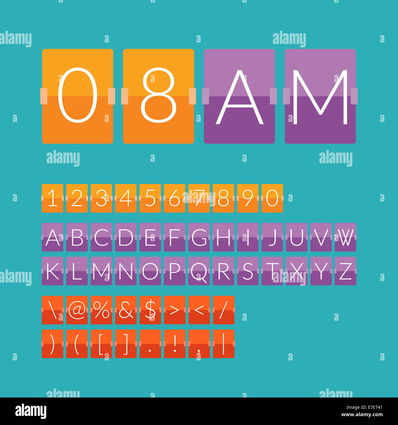 Flat countdown timer Stock Photo - Alamy