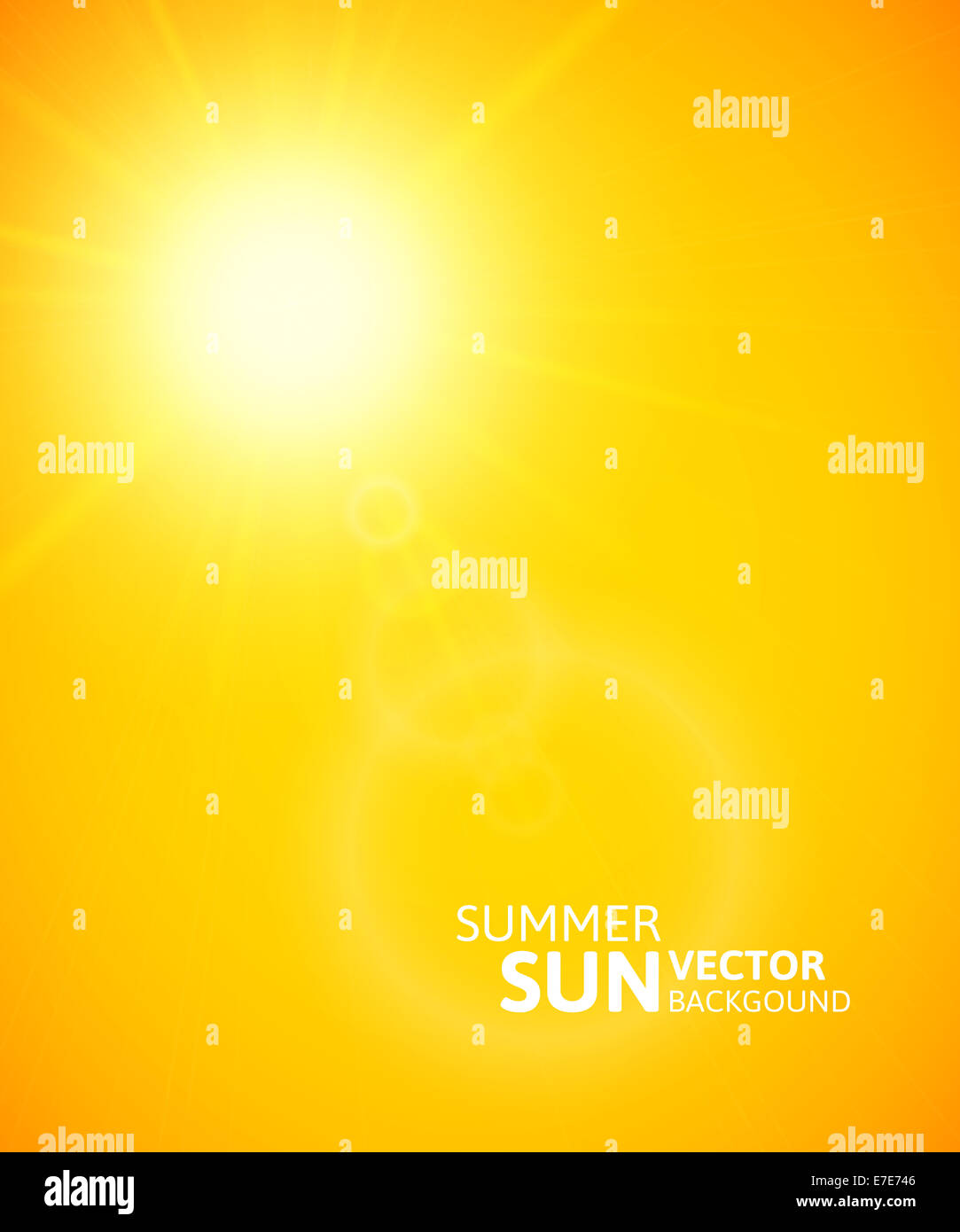 Summer background, summer sun with lens flare Stock Photo - Alamy