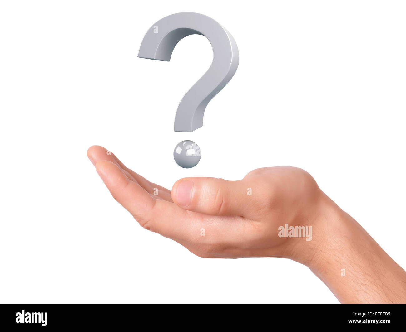 image of Hand holding question mark. Isolated on a white background ...
