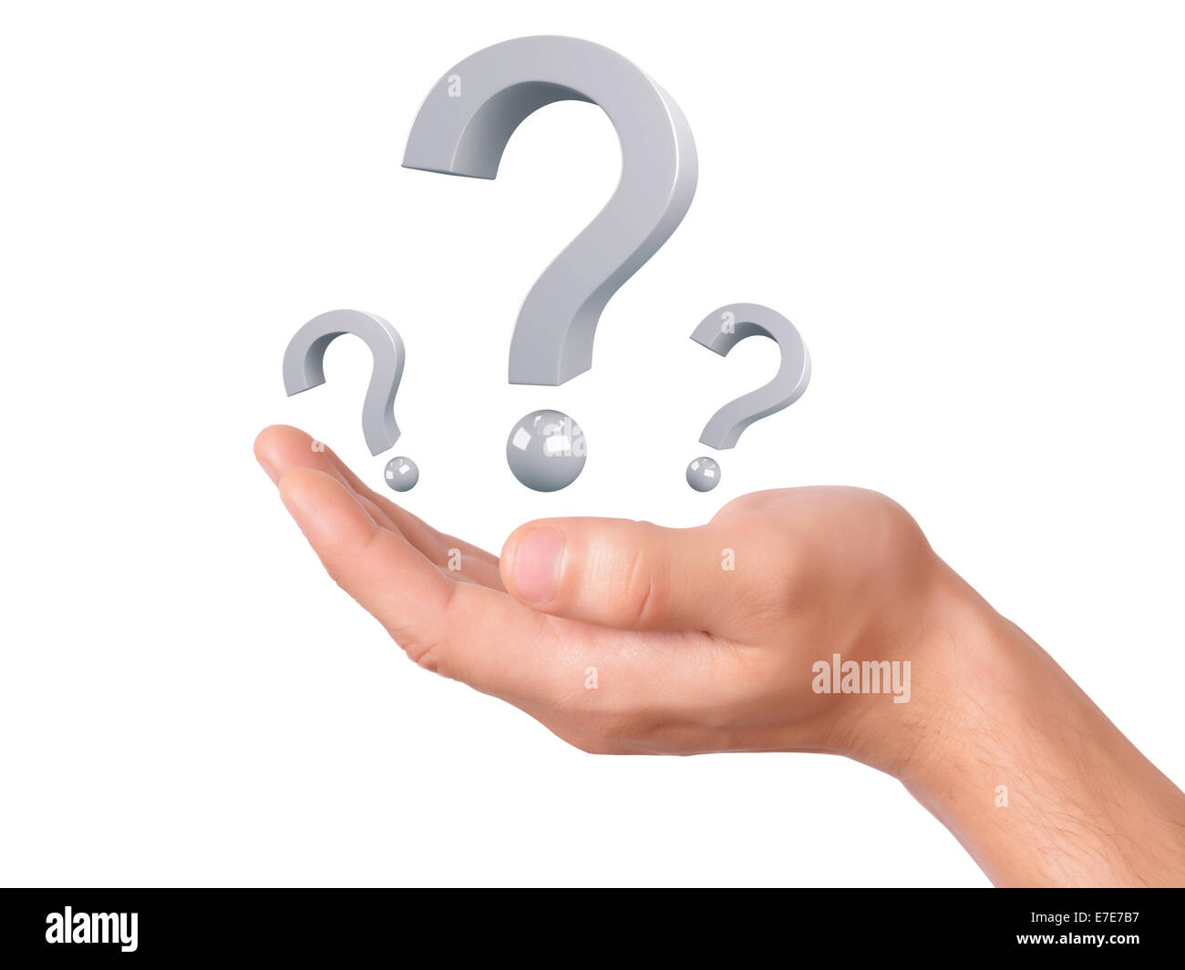 image of Hand holding question mark. Isolated on a white background ...