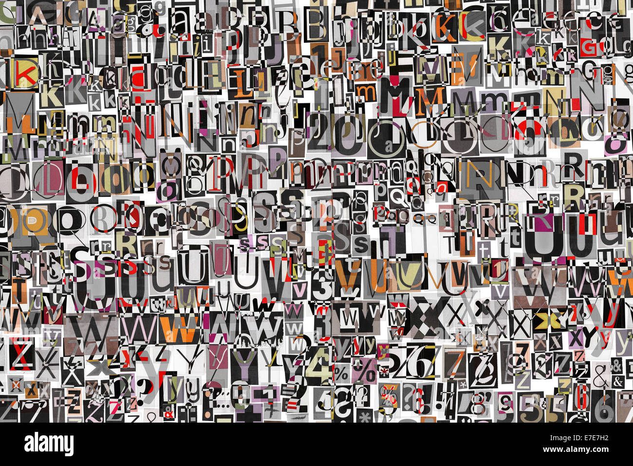 Newspaper print cuttings alphabet hi-res stock photography and images ...