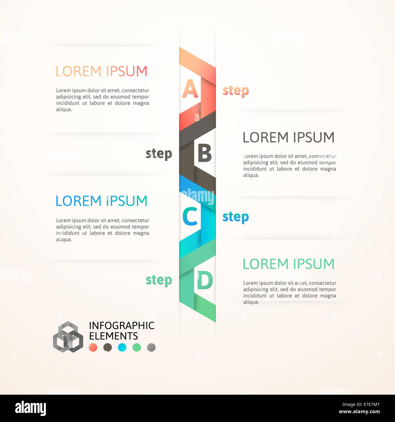 Modern circle origami style Cut Out Stock Images & Pictures - Alamy