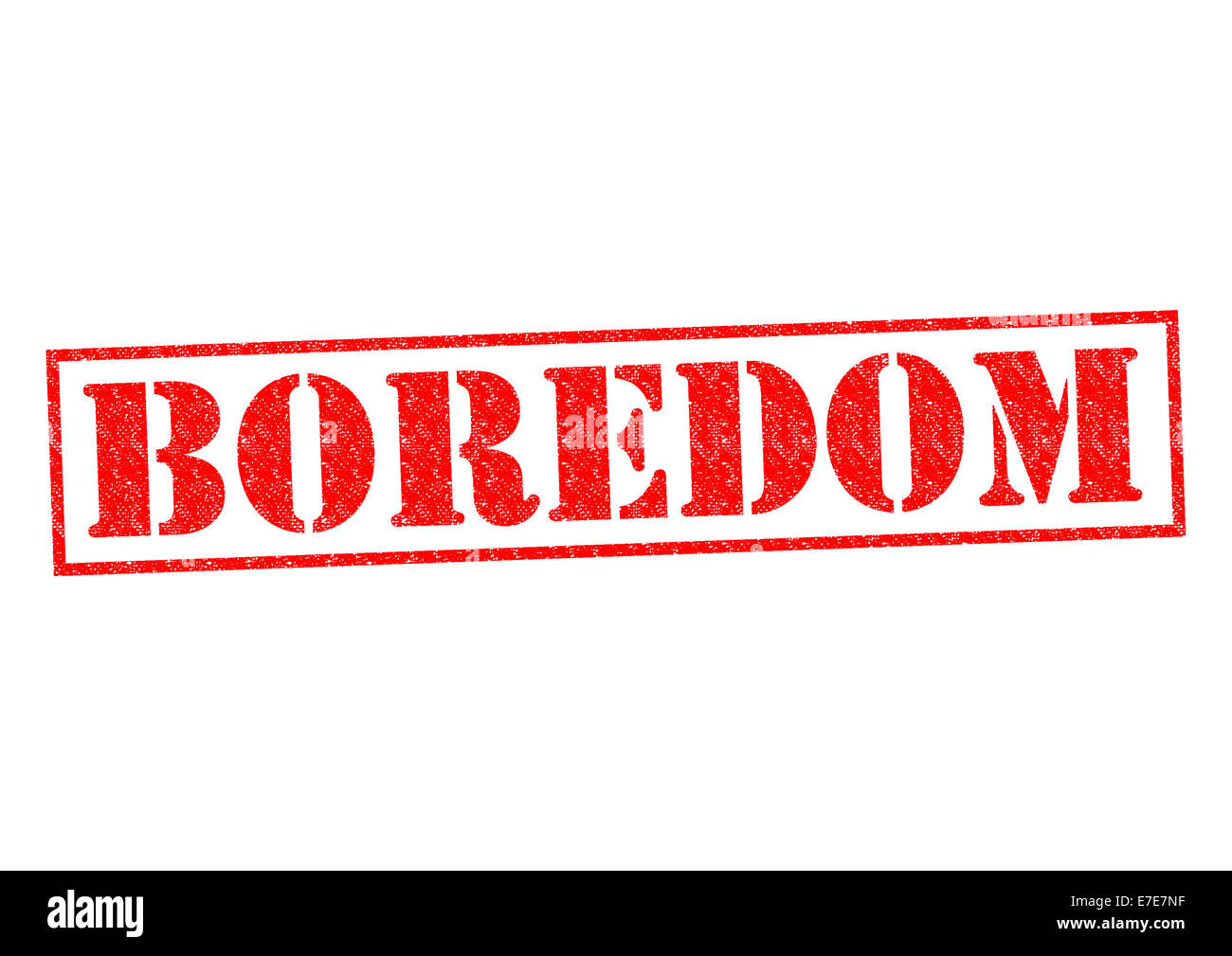 BOREDOM red Rubber Stamp over a white background Stock Photo - Alamy