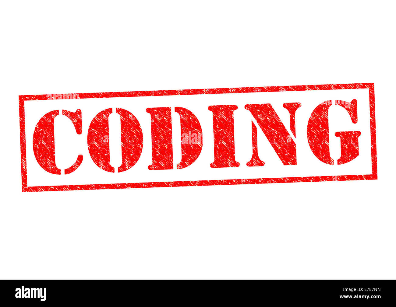 CODING red Rubber Stamp over a white background Stock Photo - Alamy