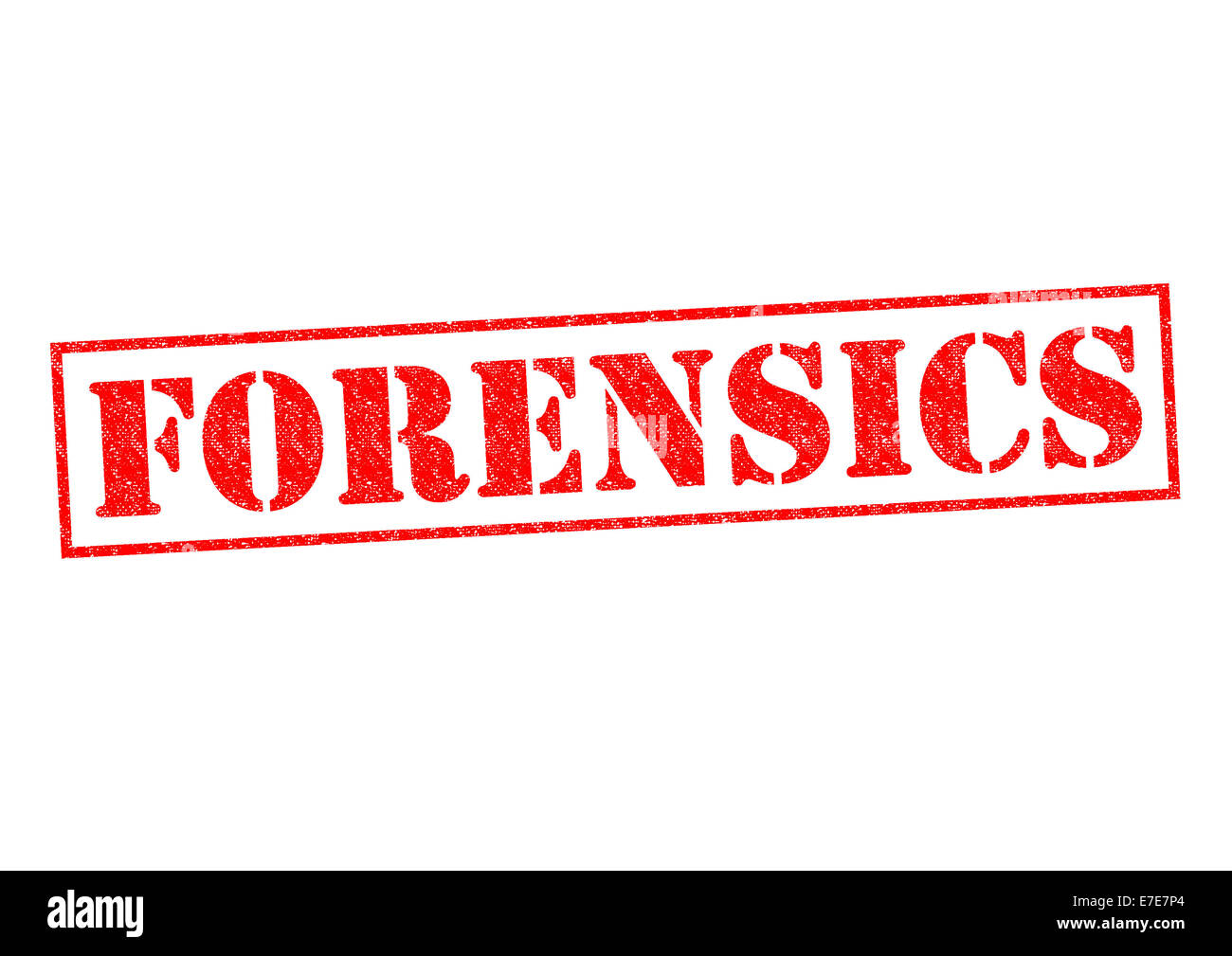 FORENSICS red Rubber Stamp over a white background Stock Photo - Alamy