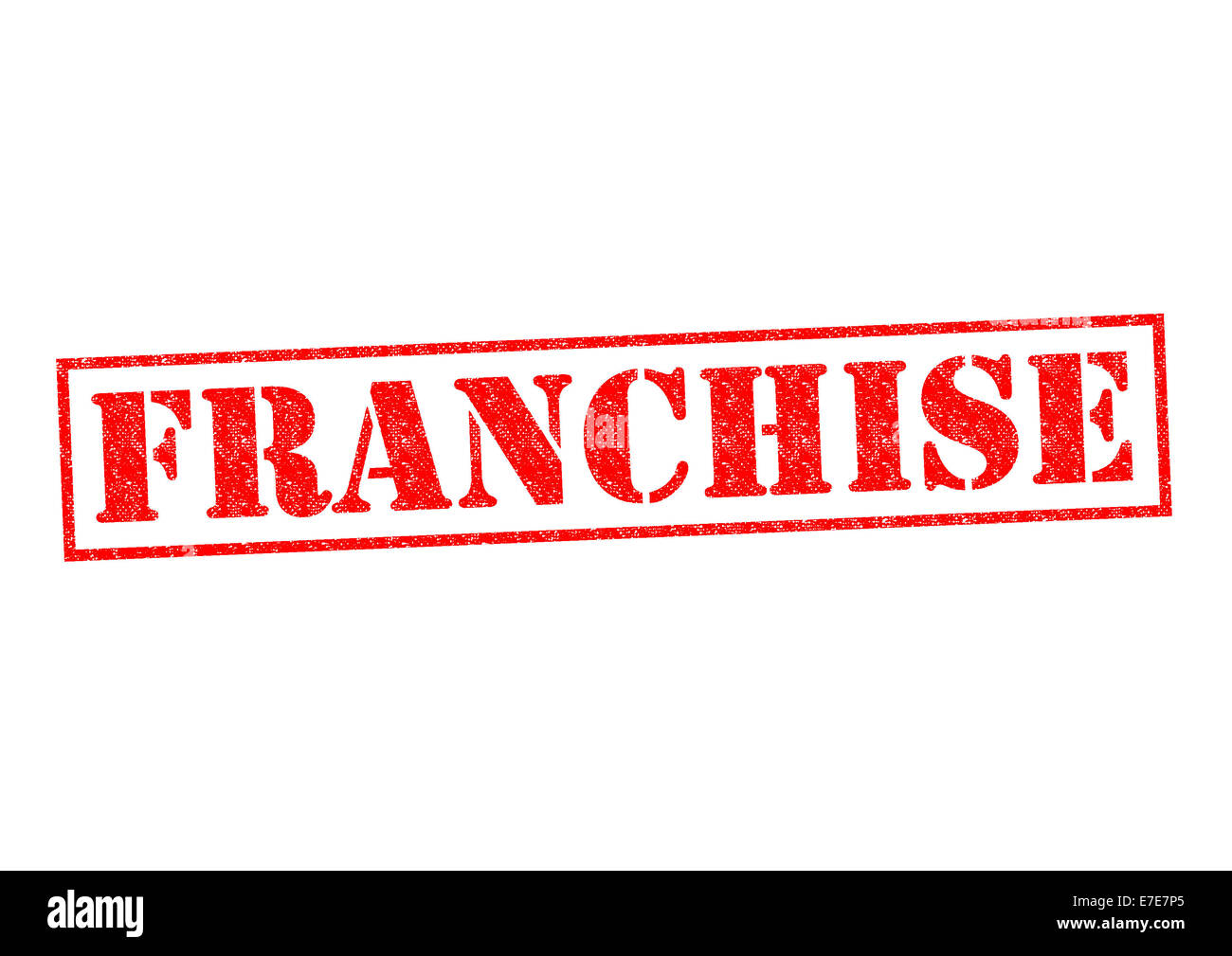 FRANCHISE red Rubber Stamp over a white background Stock Photo - Alamy