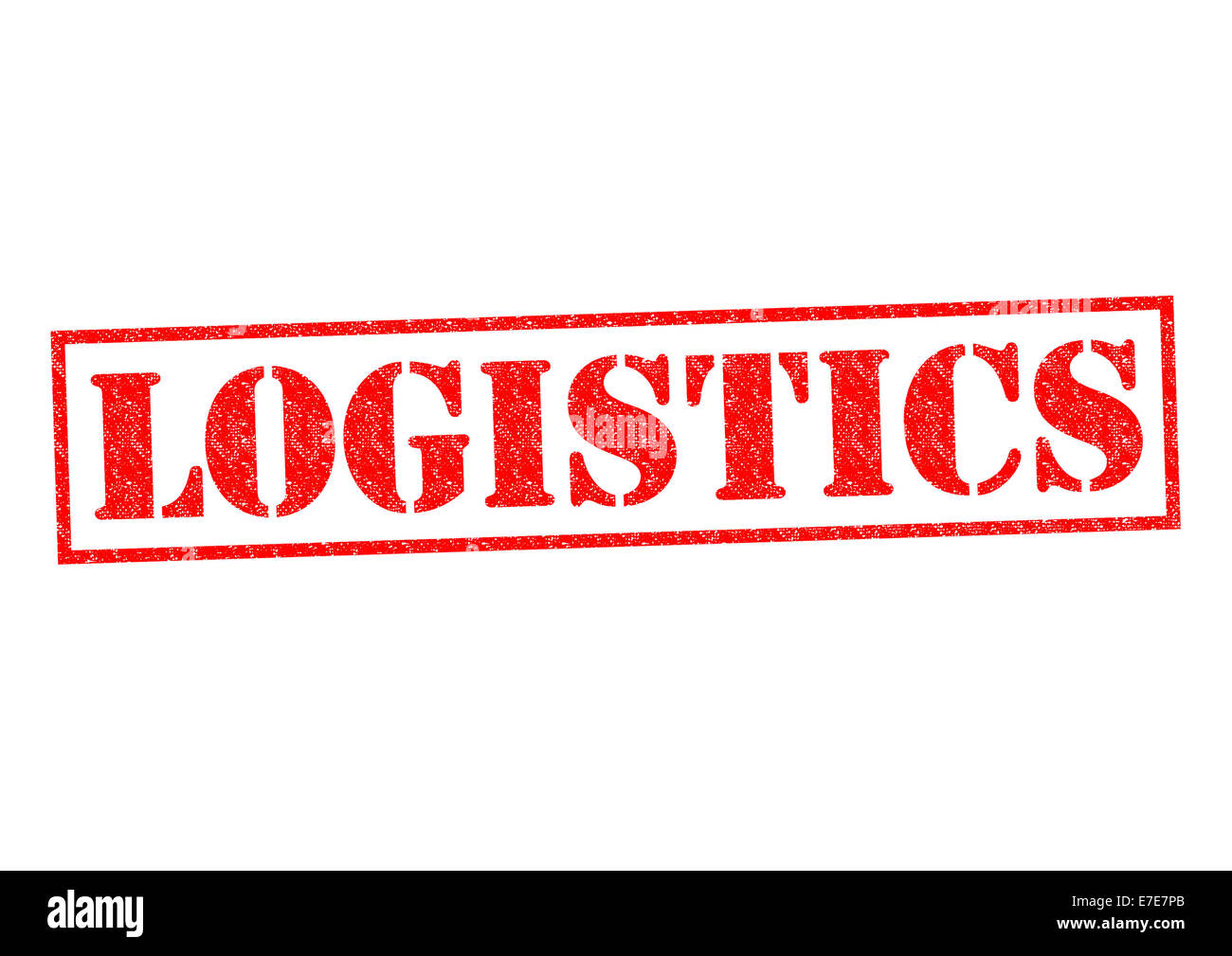 LOGISTICS red Rubber Stamp over a white background Stock Photo - Alamy