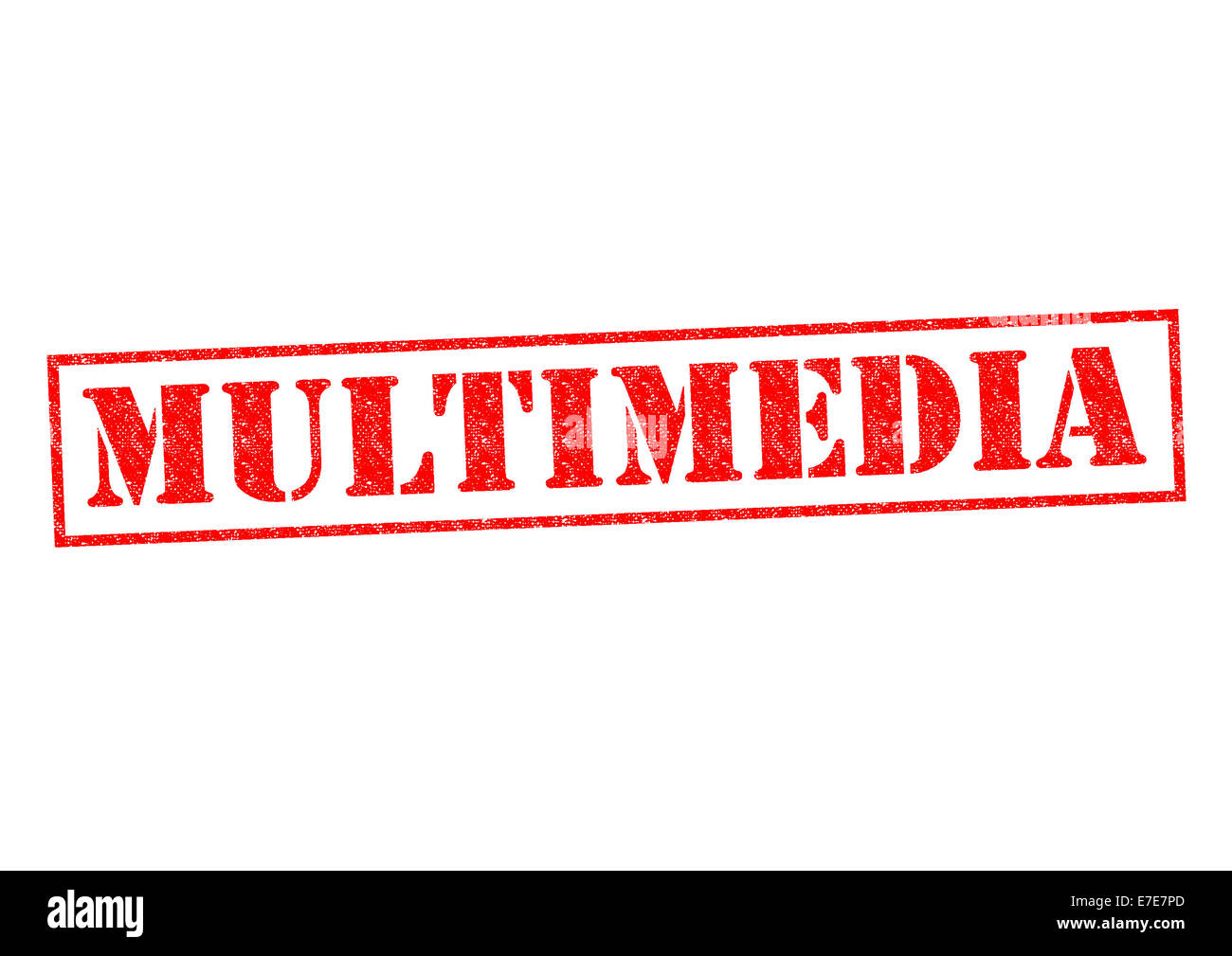 MULTIMEDIA red Rubber Stamp over a white background Stock Photo - Alamy