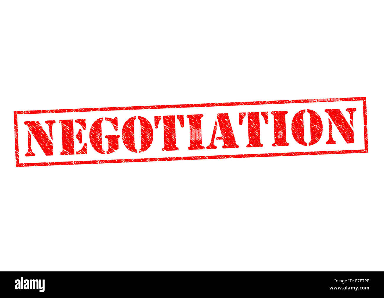 NEGOTIATION red Rubber Stamp over a white background Stock Photo - Alamy