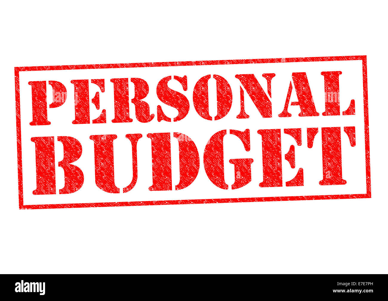 PERSONAL BUDGET red Rubber Stamp over a white background Stock Photo ...