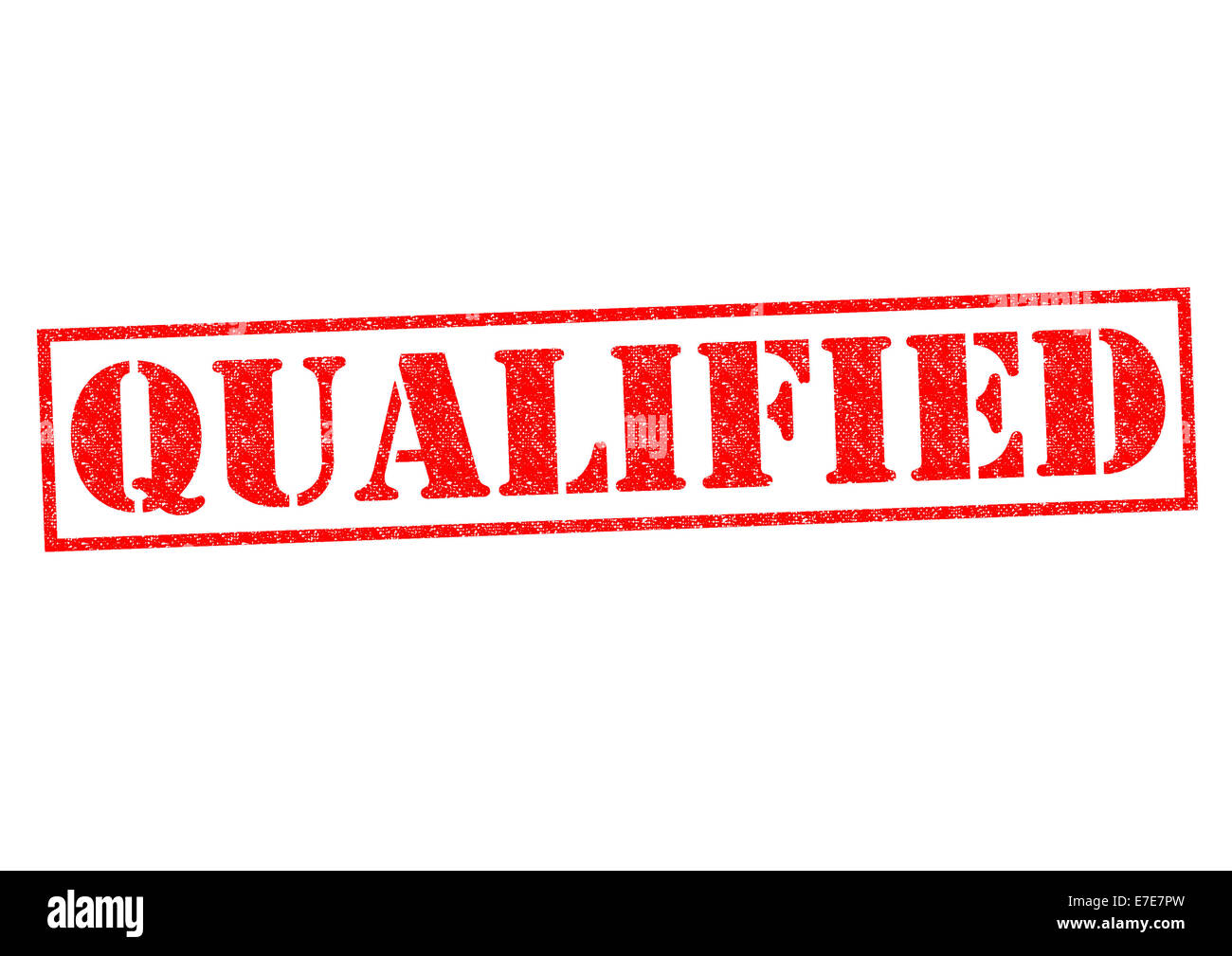 QUALIFIED red Rubber Stamp over a white background Stock Photo - Alamy