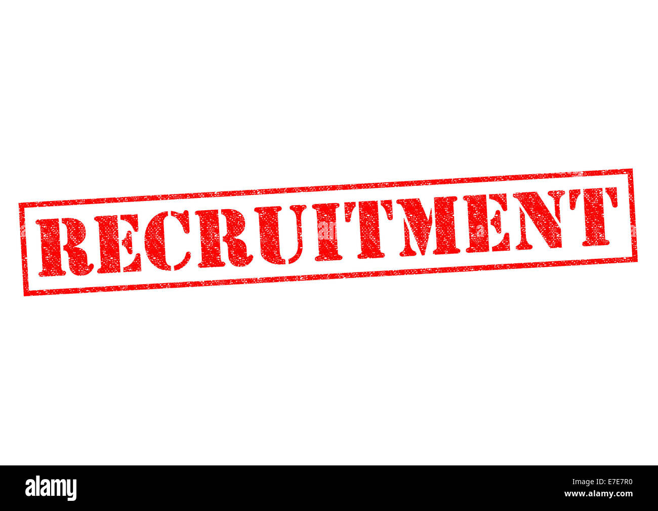 RECRUITMENT red Rubber Stamp over a white background Stock Photo - Alamy