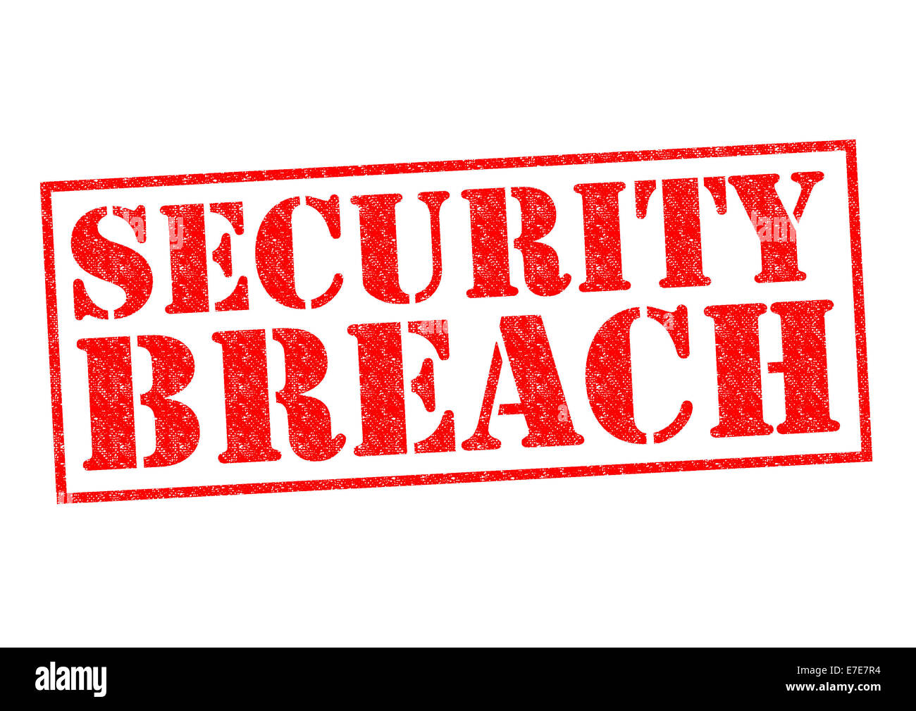 SECURITY BREACH red Rubber Stamp over a white background Stock Photo ...