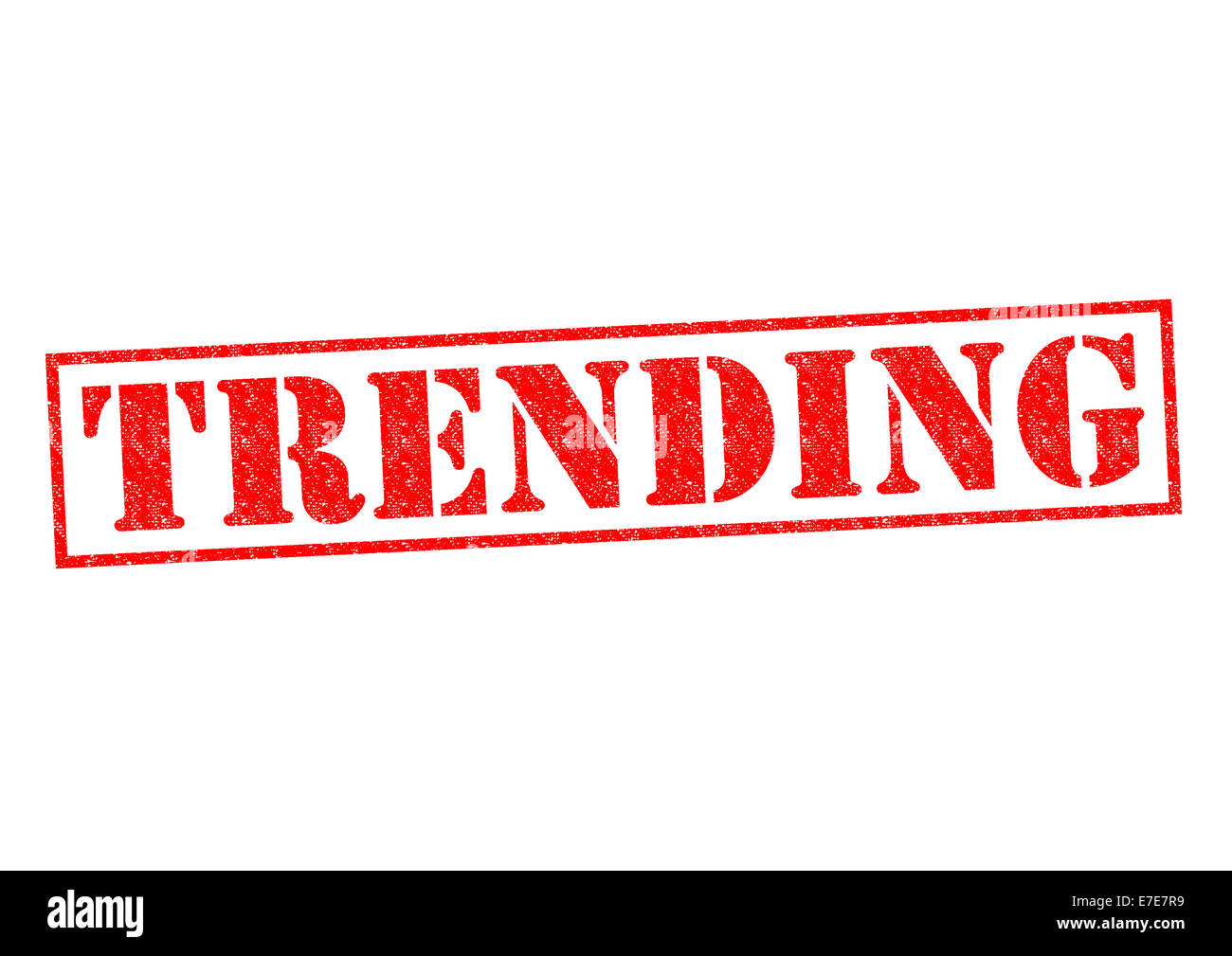 TRENDING red Rubber Stamp over a white background Stock Photo - Alamy