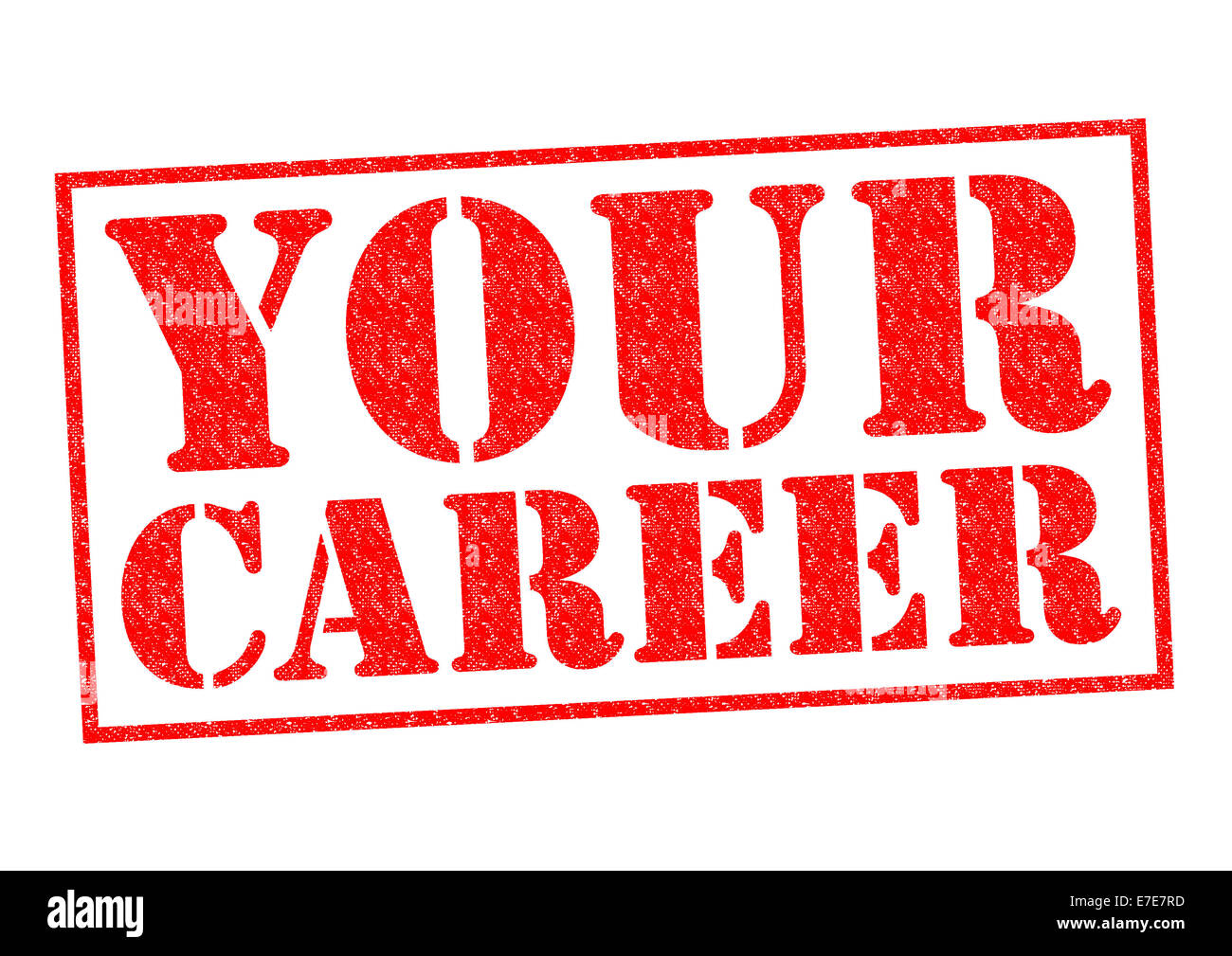 YOUR CAREER red Rubber Stamp over a white background Stock Photo - Alamy