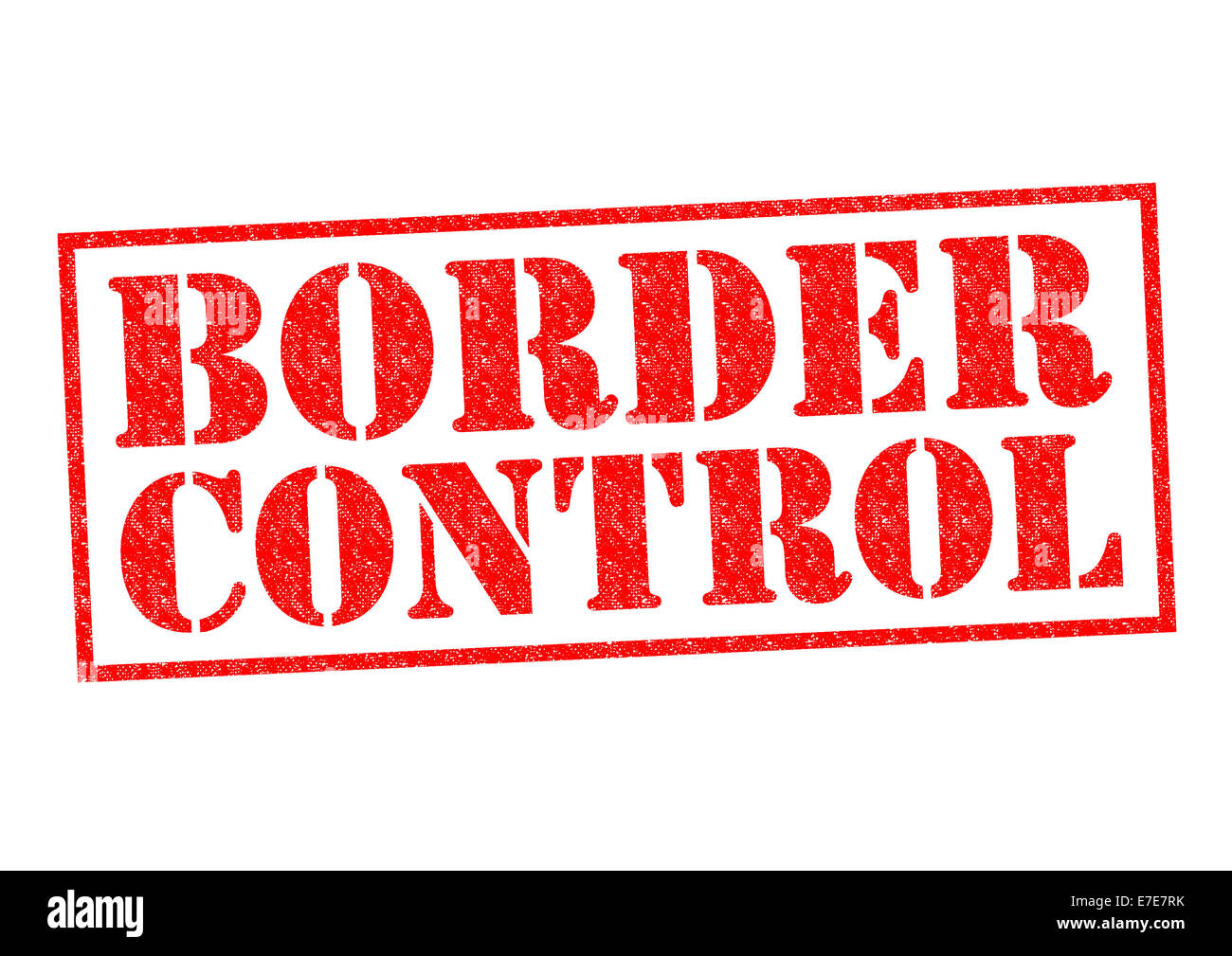 BORDER CONTROL red Rubber Stamp over a white background Stock Photo - Alamy