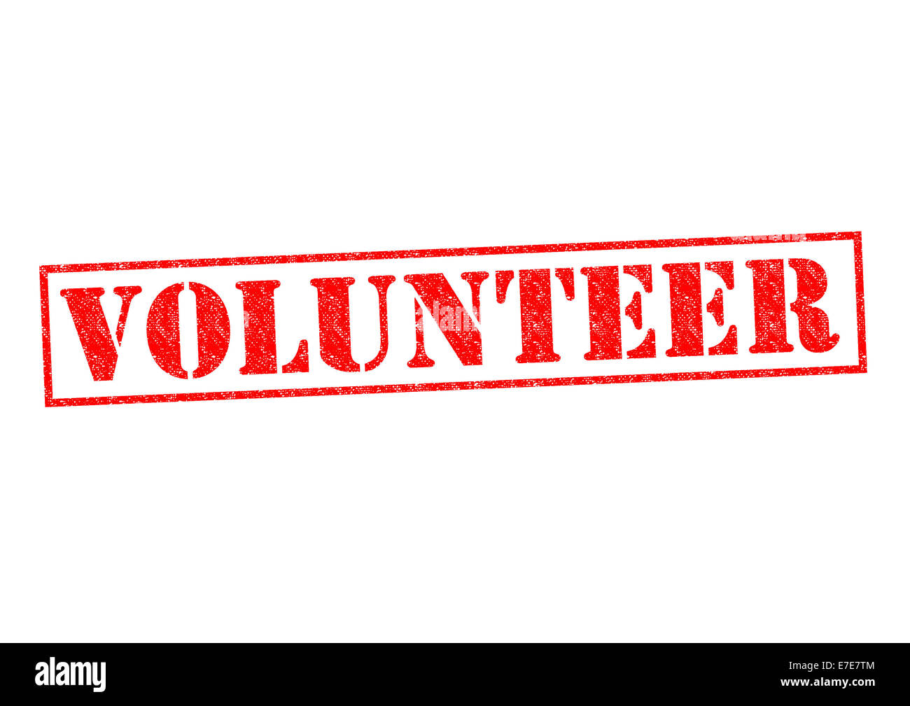 VOLUNTEER red Rubber Stamp over a white background Stock Photo - Alamy