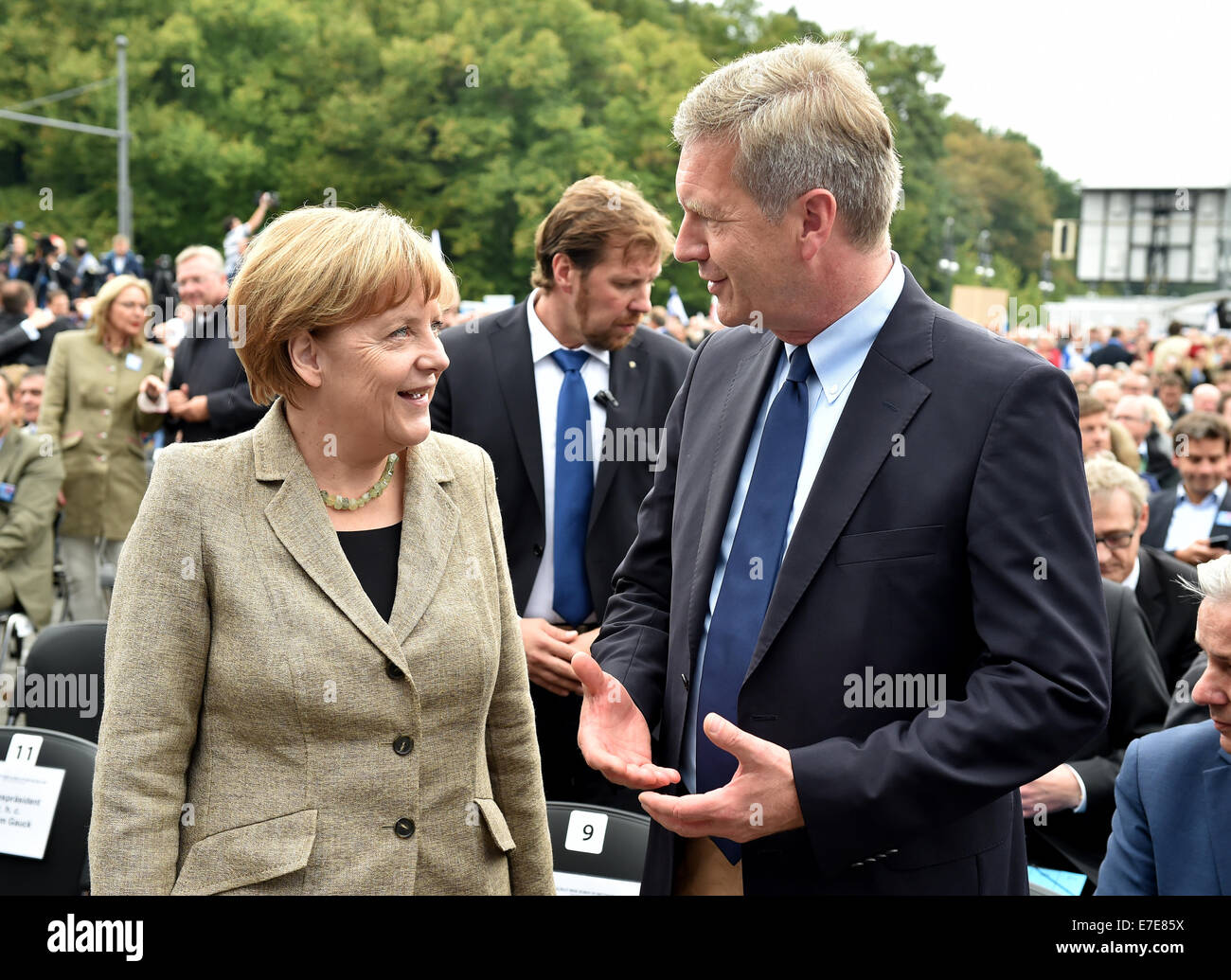 Berlin, Germany. 14th Sep, 2014. Chancellor Angela Merkel (CDU) and ...