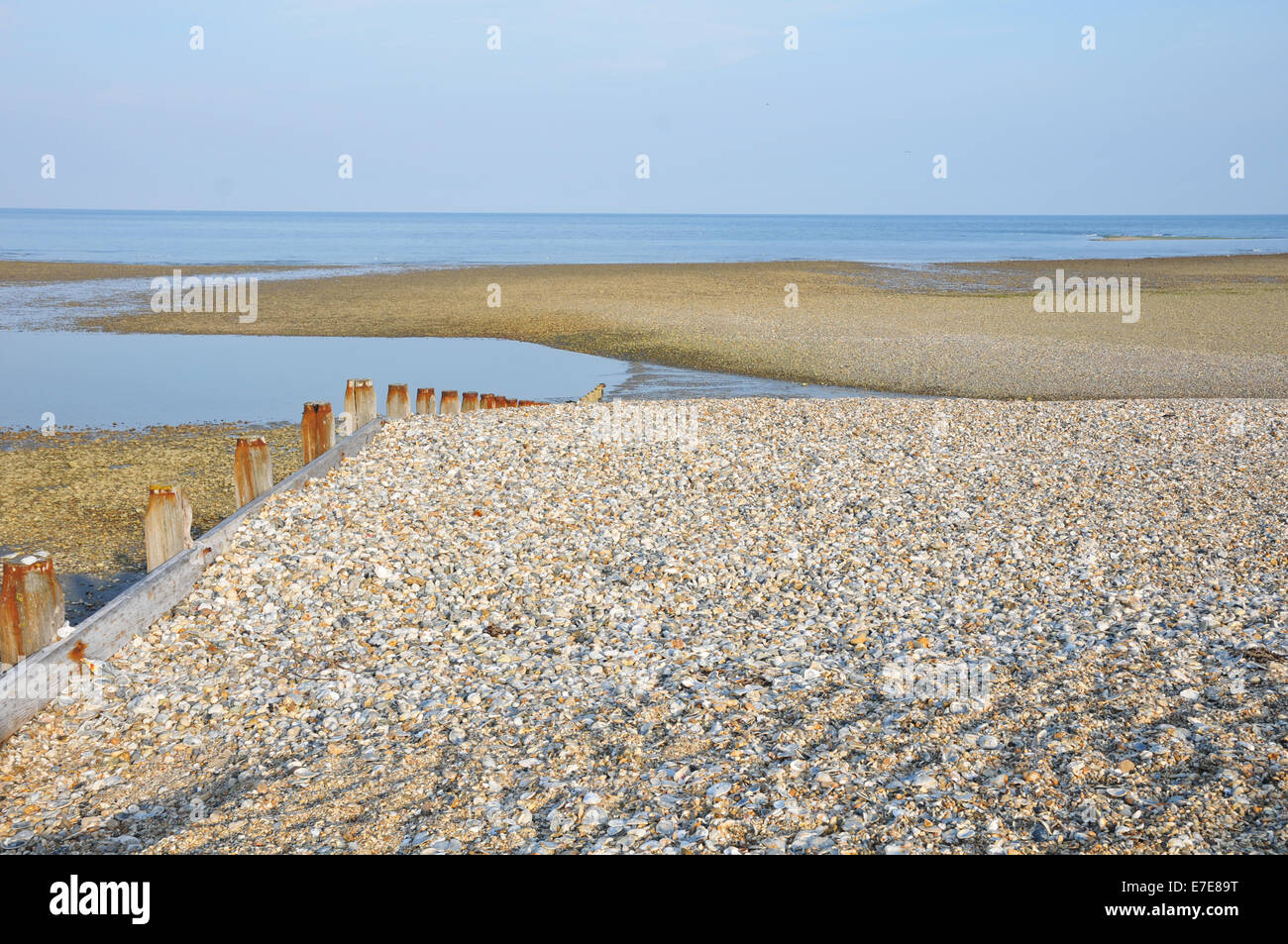 stony beach with groin Stock Photo - Alamy