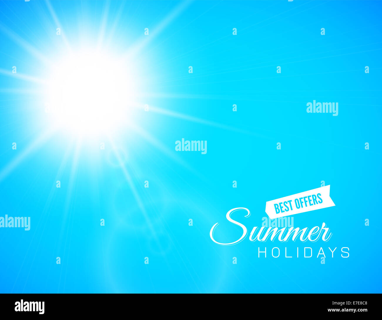 Summer background, summer sun with lens flare Stock Photo - Alamy