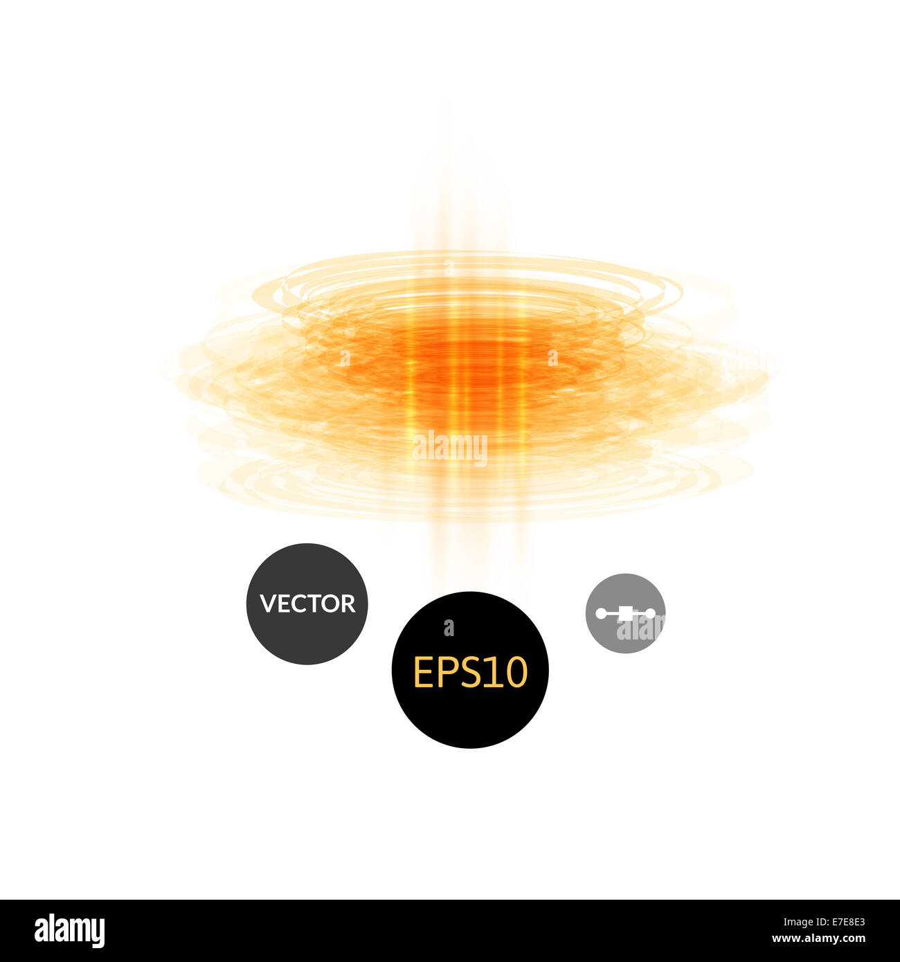 Abstract technology laser pulse shot or plasma bullet, circles energy ...