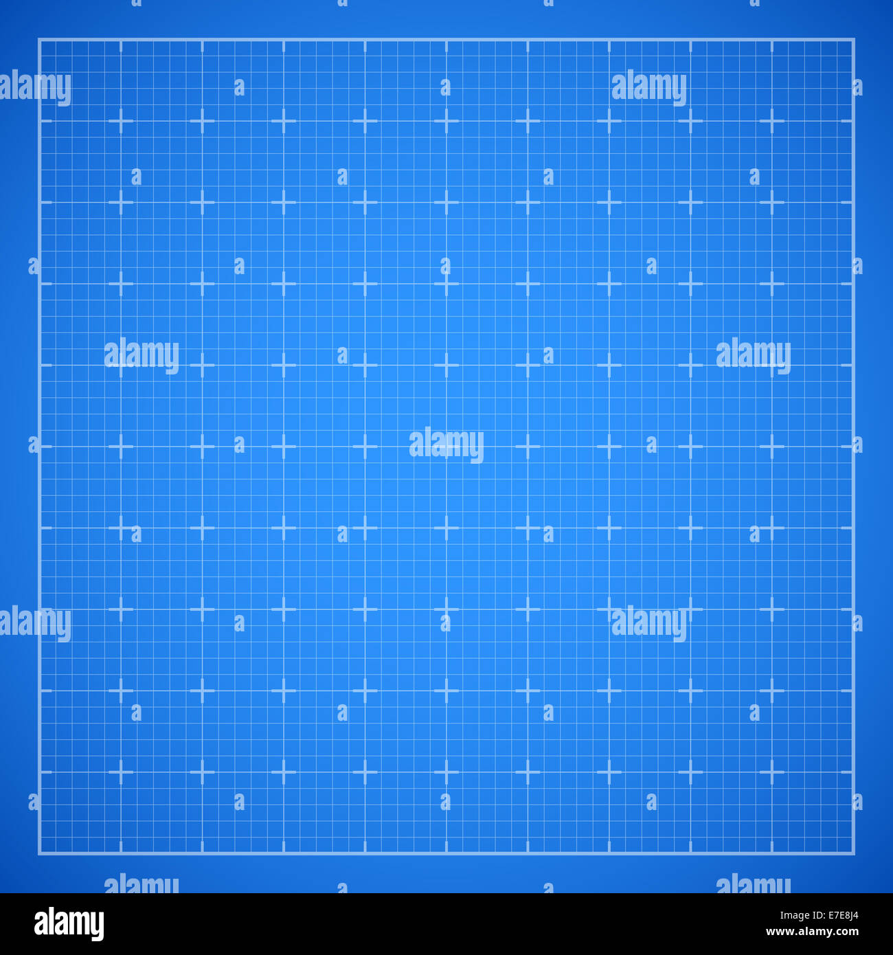 Blue square grid blueprint Stock Photo - Alamy