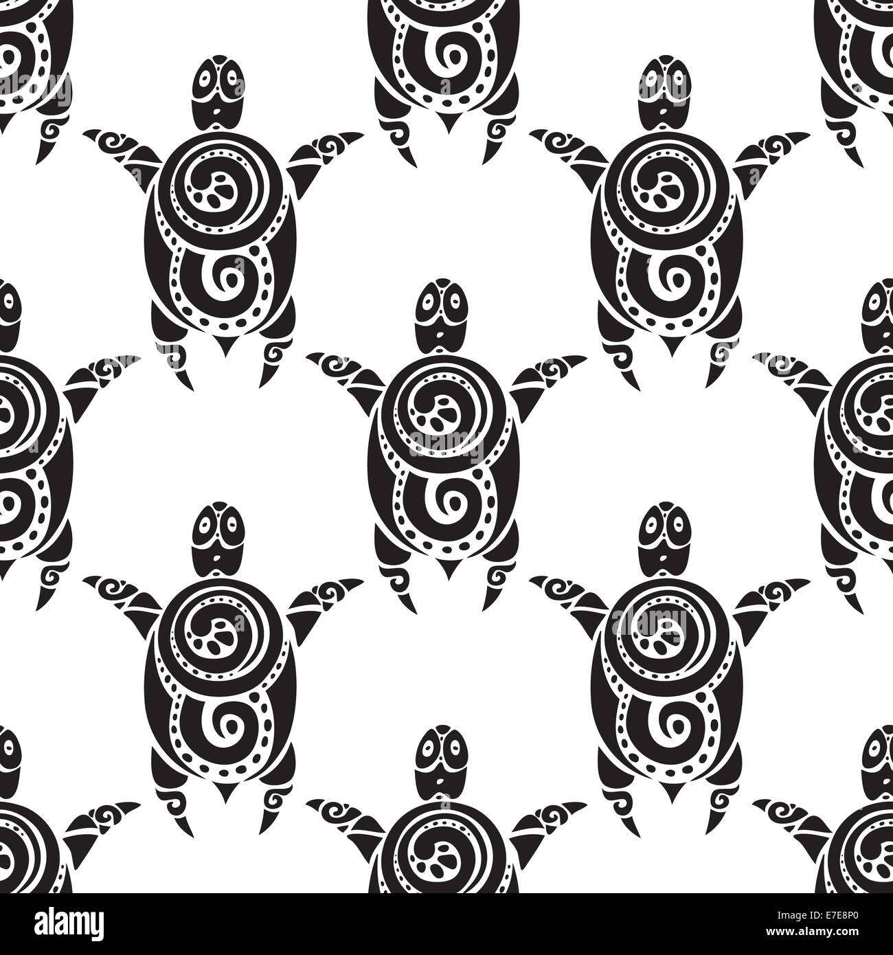 Turtles. Seamless Vector pattern Stock Photo - Alamy
