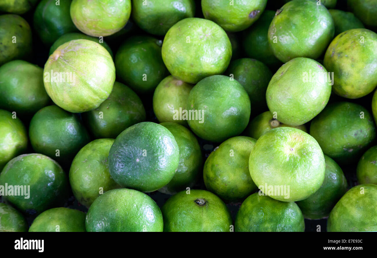 Fresh lime fruits from at local thai market Stock Photo - Alamy