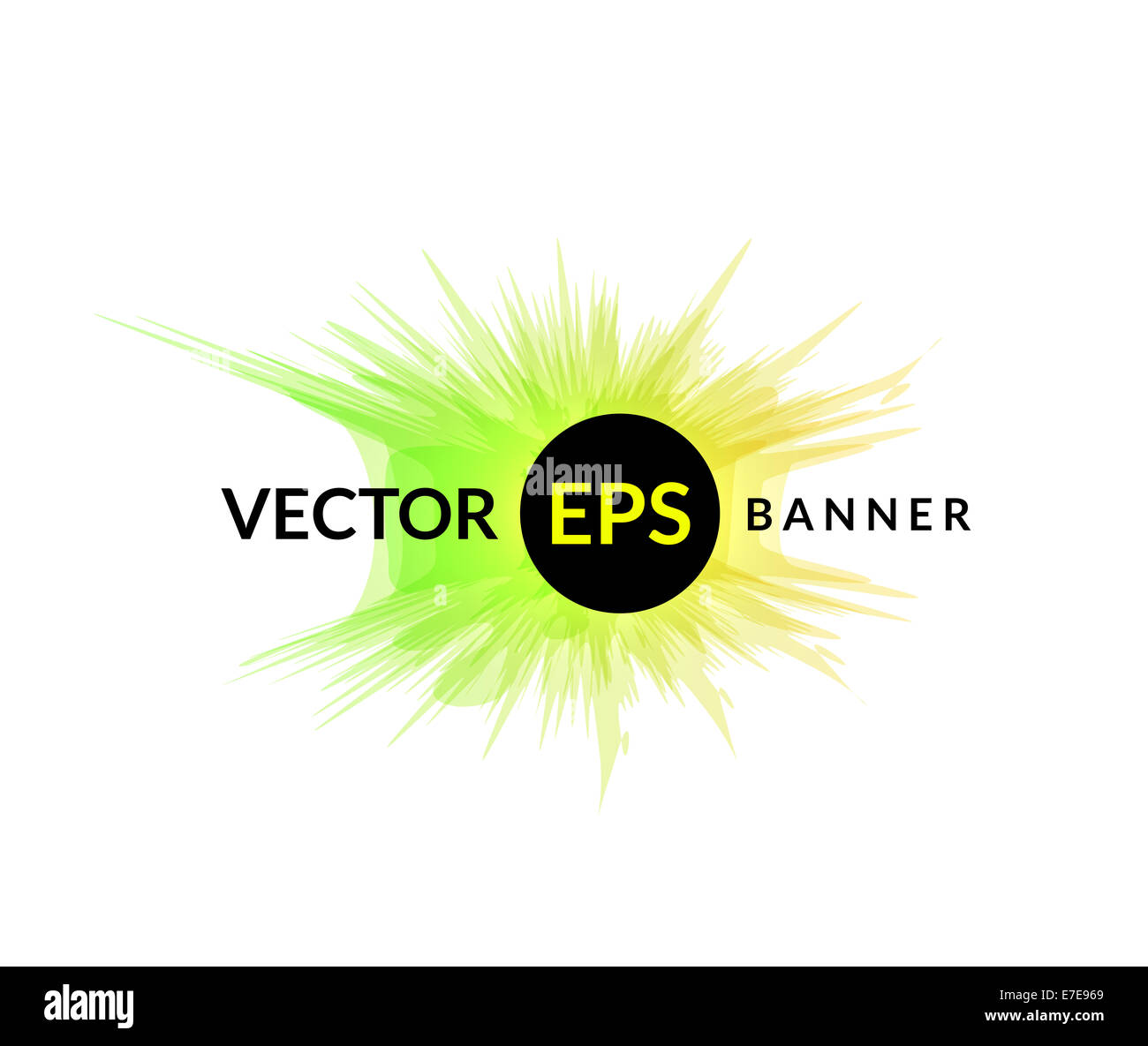 Ink explosion banner design template, digital watercolor blot spot ...