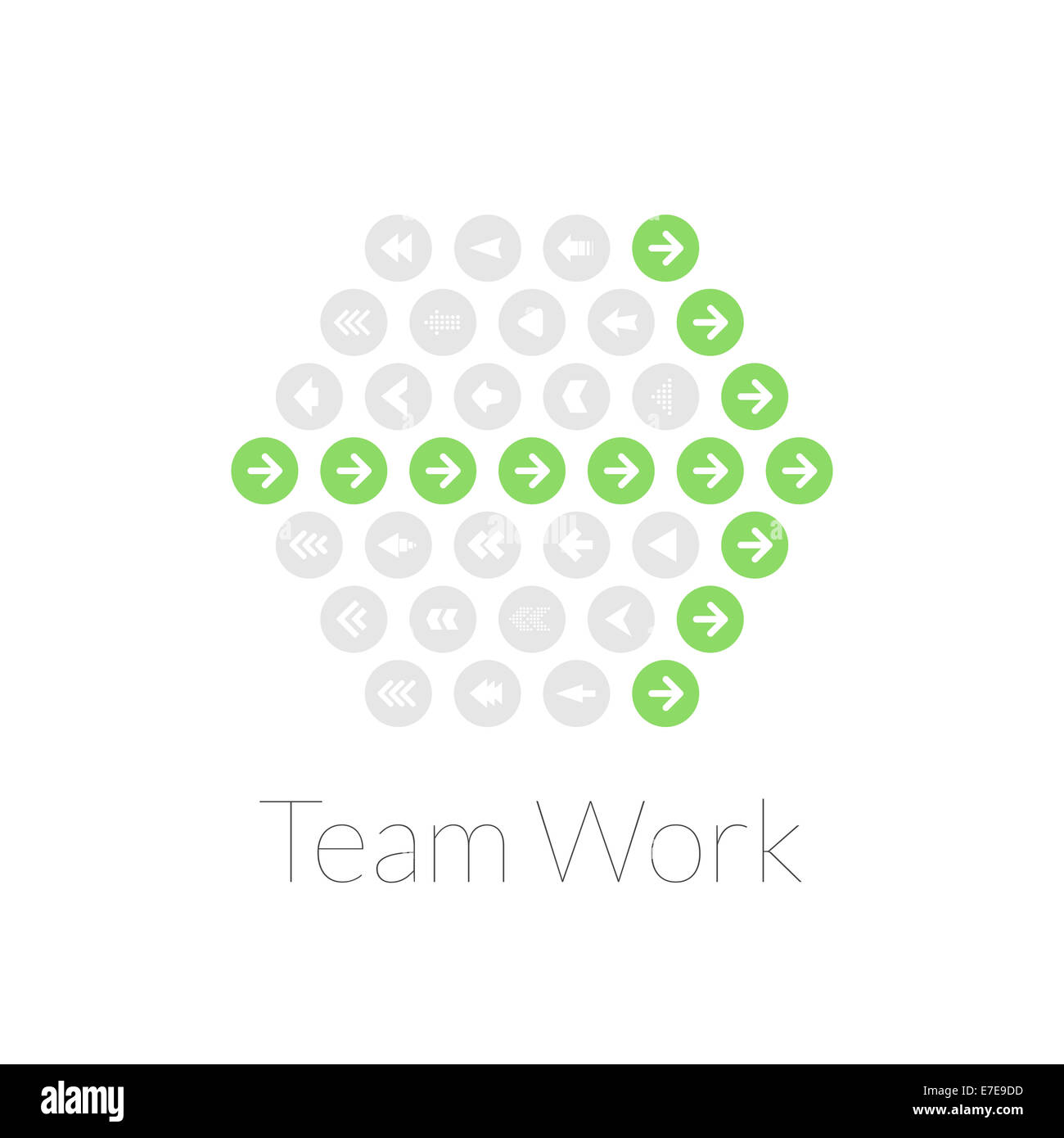 Team work flat design vector illustration concept Stock Photo - Alamy