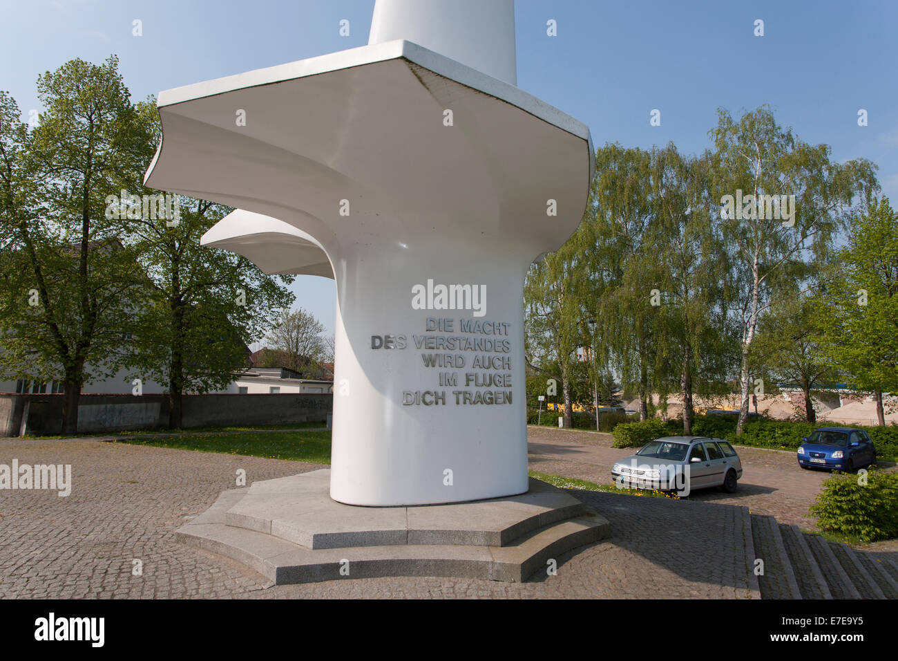 otto-lilienthal-memorial in anklam, mecklenburg-vorpommern, germany ...