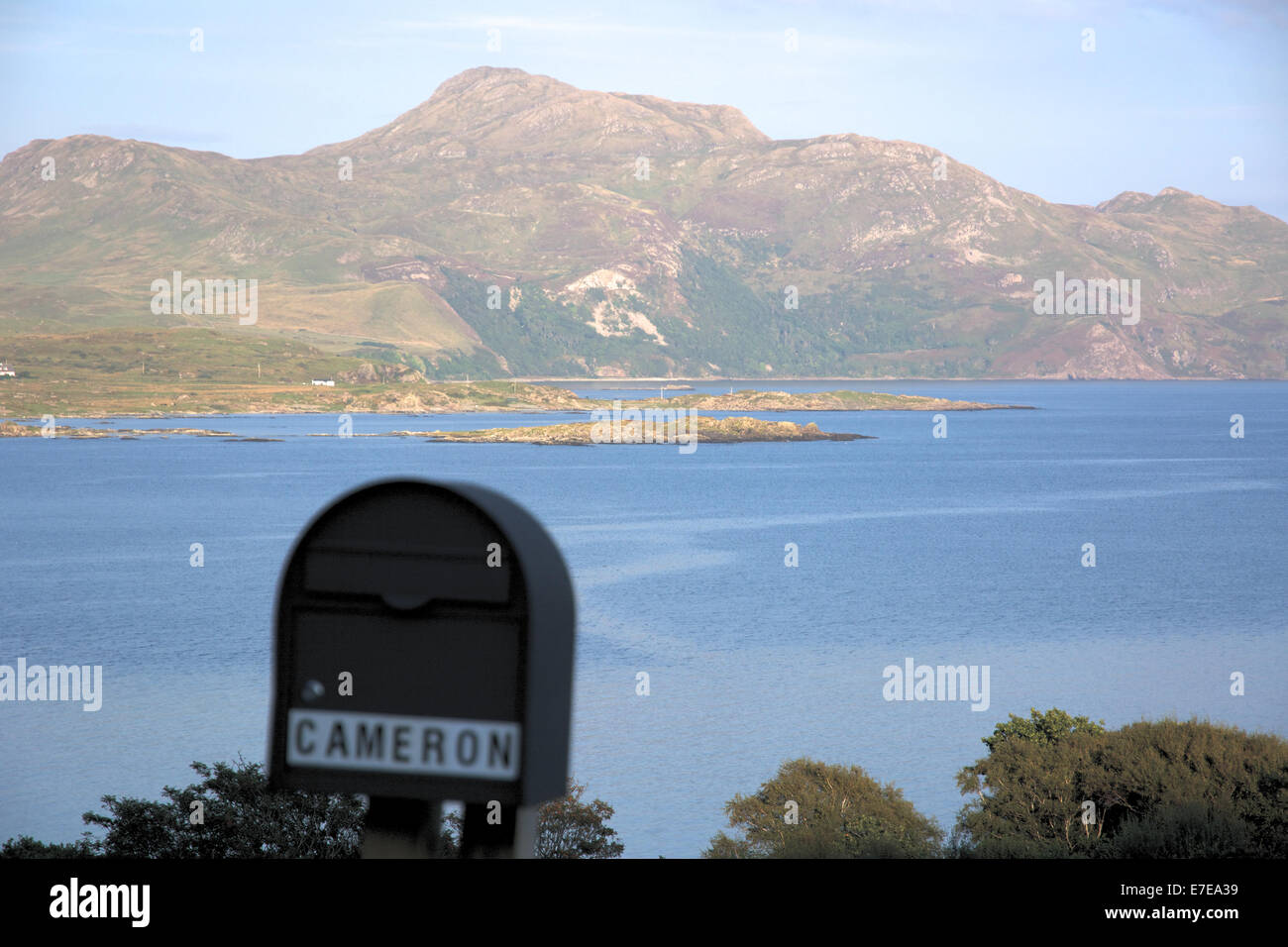 A Cameron mailbox in Scotland with a caravan and pigs. A metaphor for ...