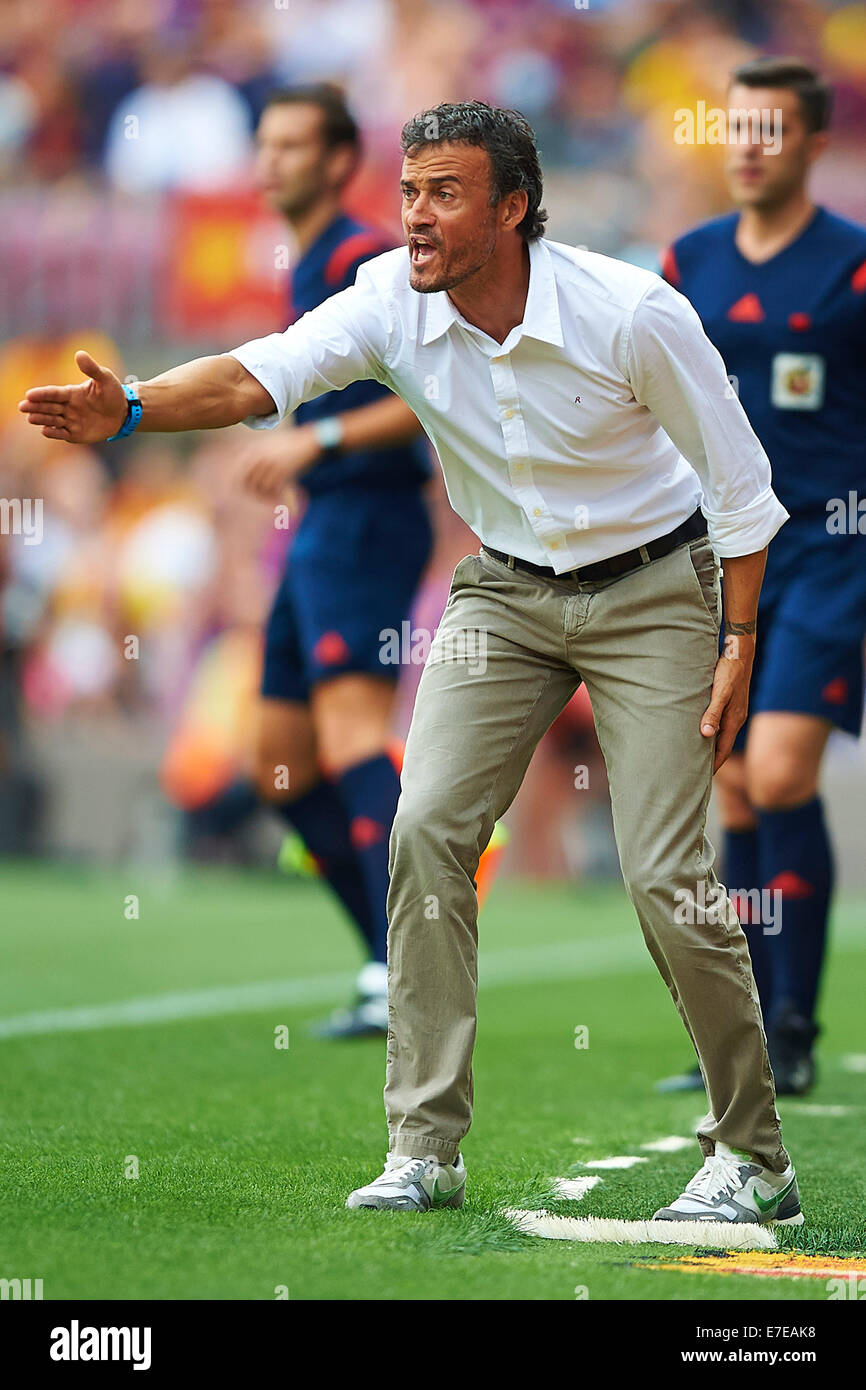 Luis Enrique coach (FC Barcelona), during La Liga soccer match between ...