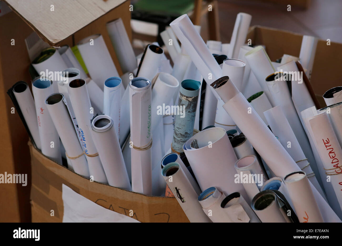 Rolled drawing hi-res stock photography and images - Alamy