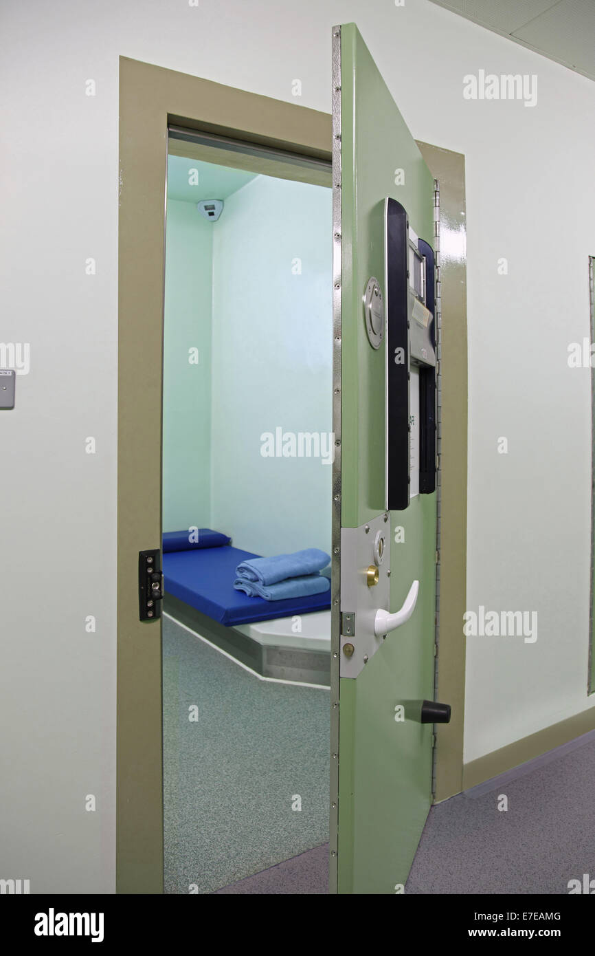 A prison or detention centre cell in a newly built facility in London ...