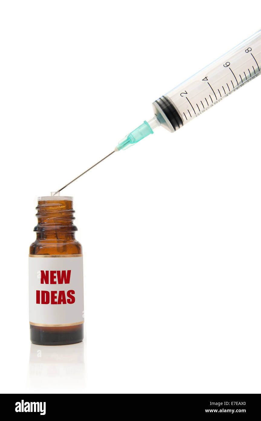 Injection of new ideas concept Stock Photo - Alamy