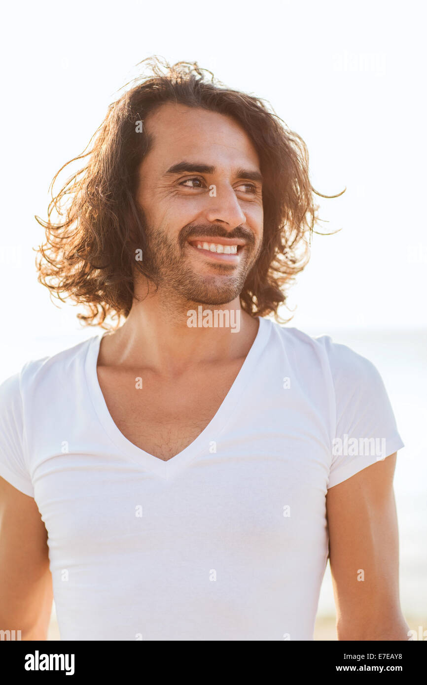 Man in long white shirt hi-res stock photography and images - Alamy