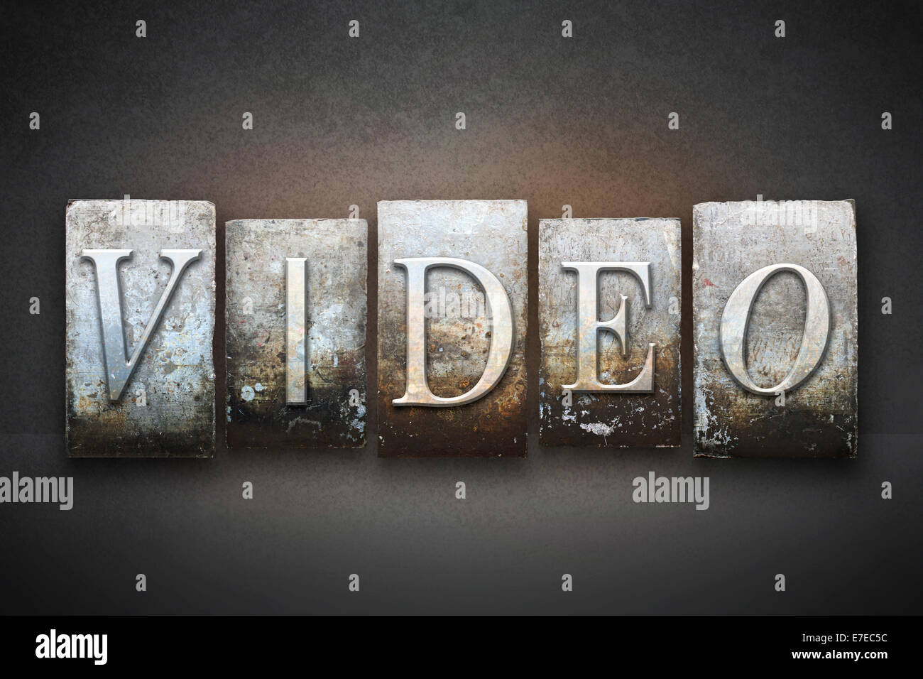 The word VIDEO written in vintage letterpress type Stock Photo - Alamy