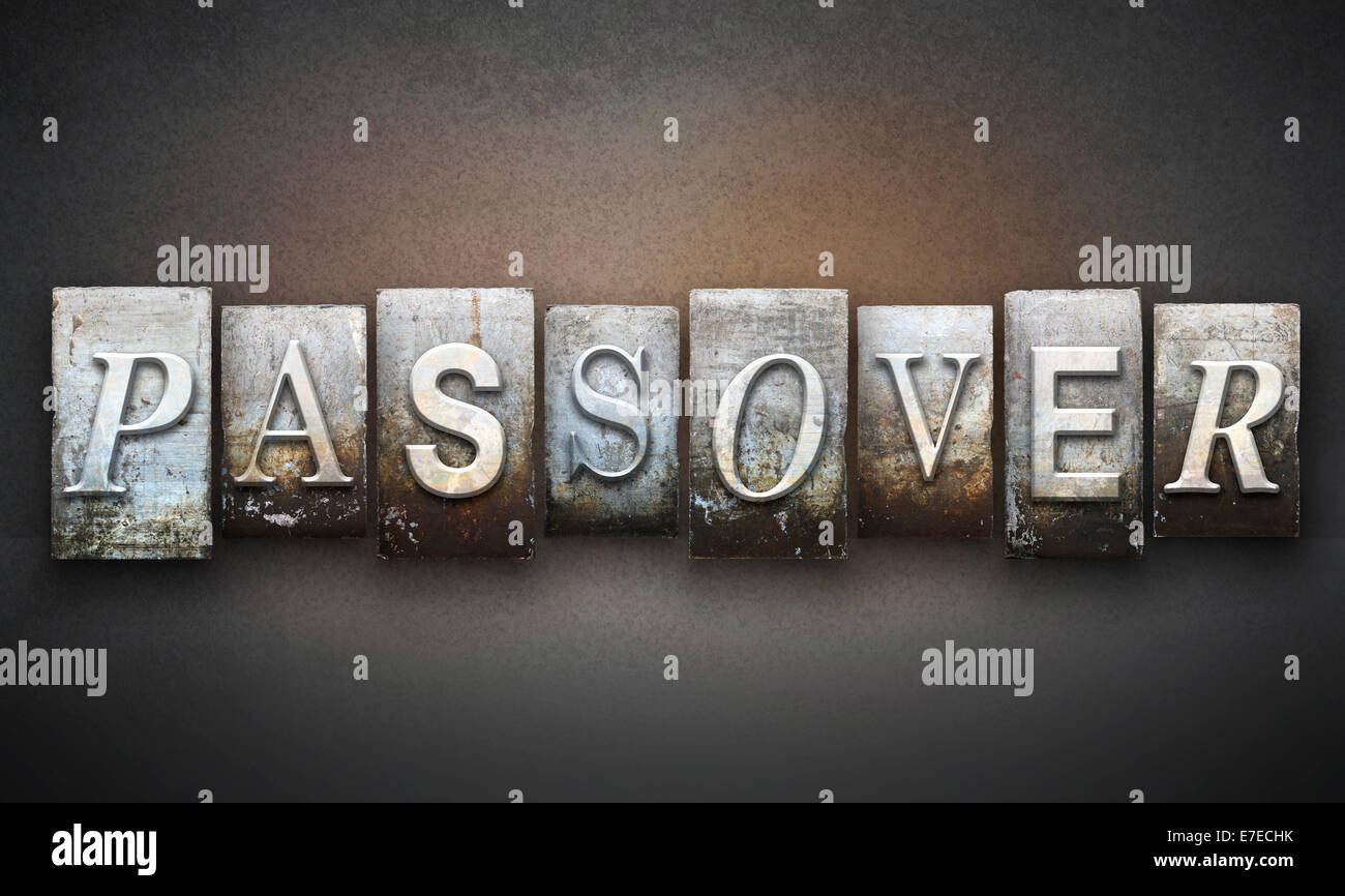 The word PASSOVER written in vintage letterpress type Stock Photo - Alamy