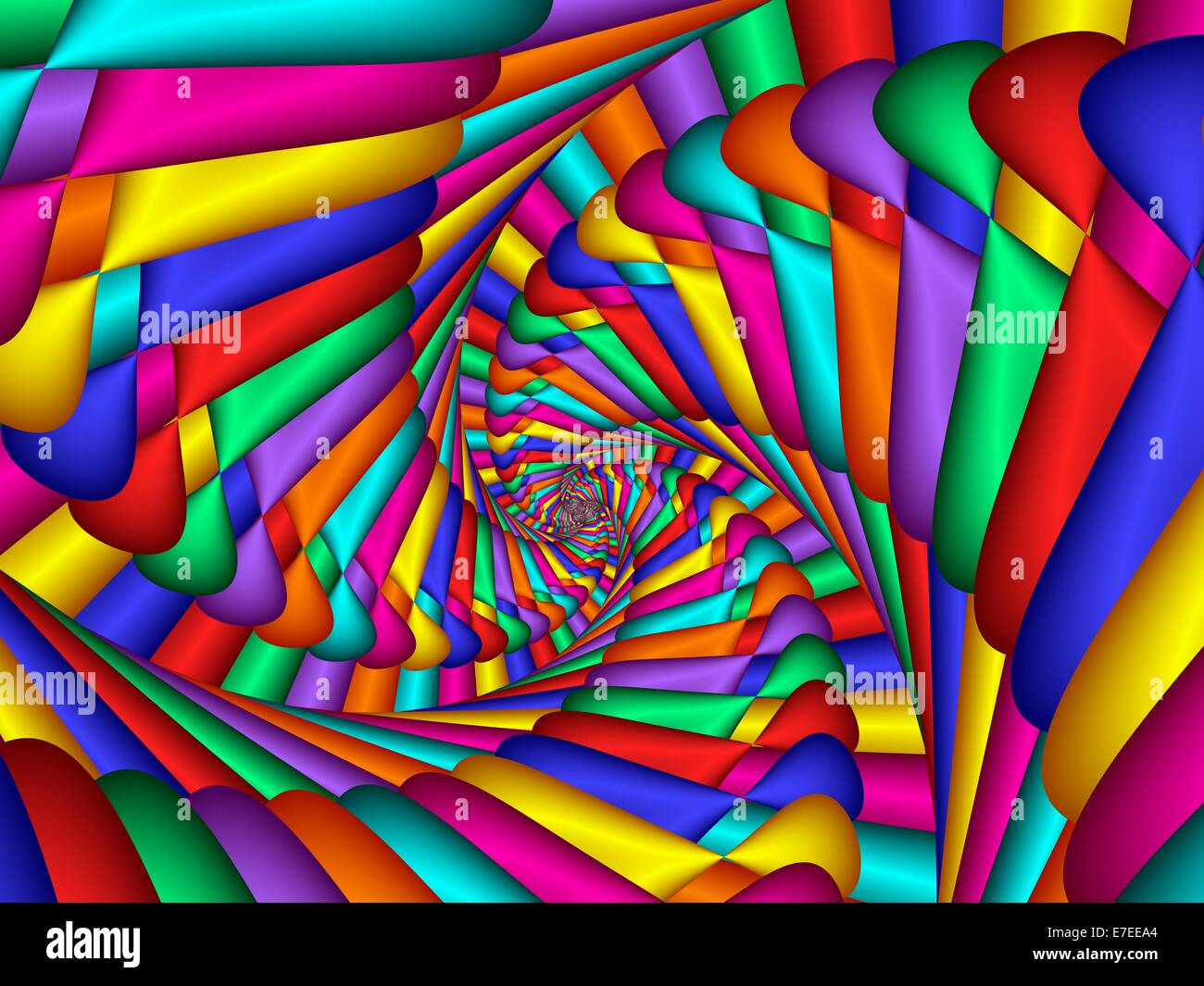 Beautiful Psychedelic Rainbow Spiral Stock Photo - Alamy